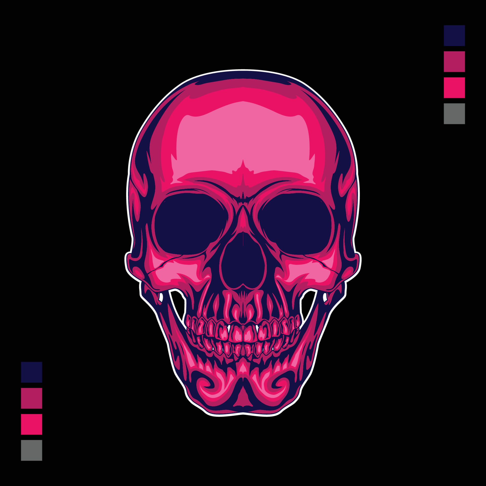 SKELETON HEAD VECTOR 25742923 Vector Art at Vecteezy