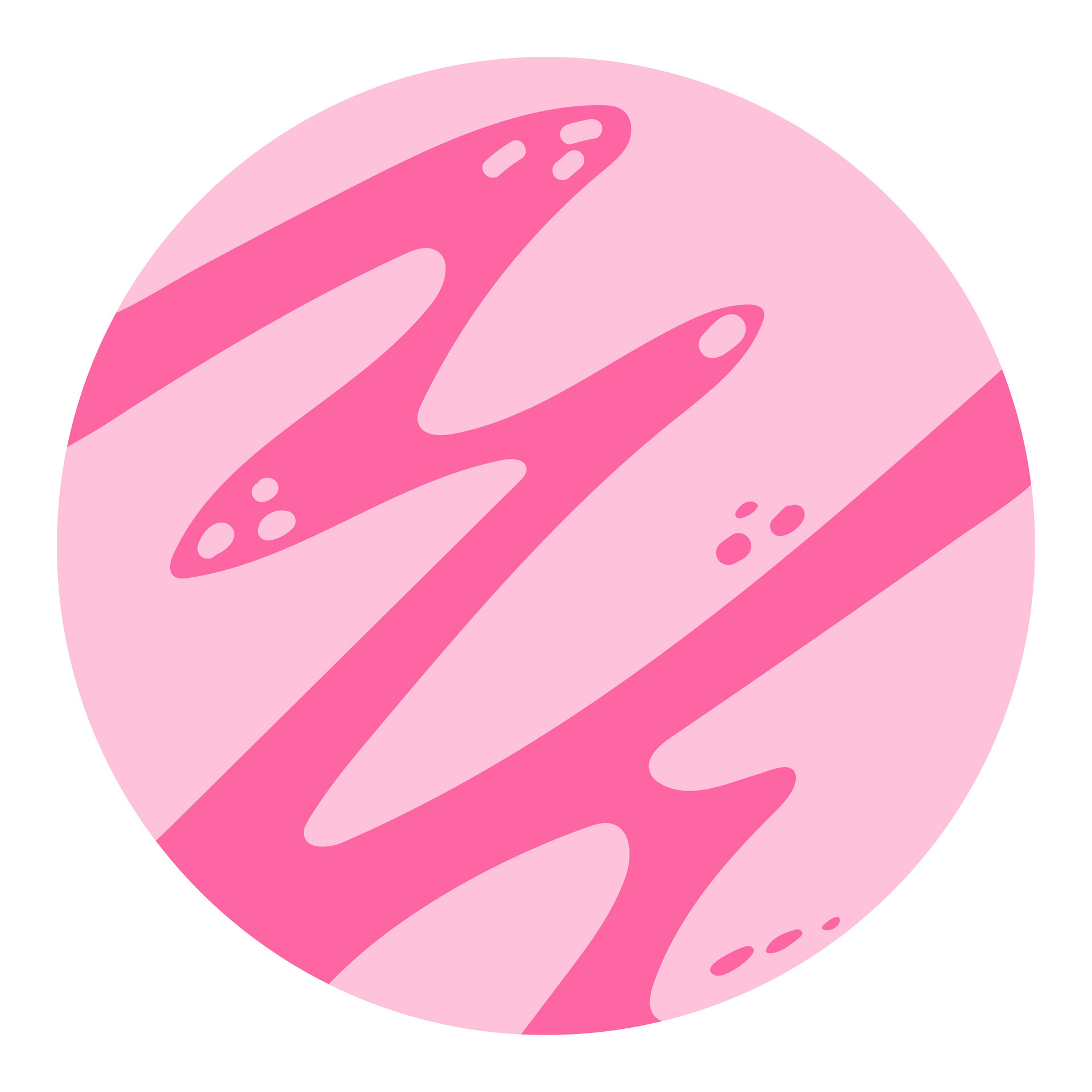 Vector illustration, cartoon planet. Isolated on a white background ...