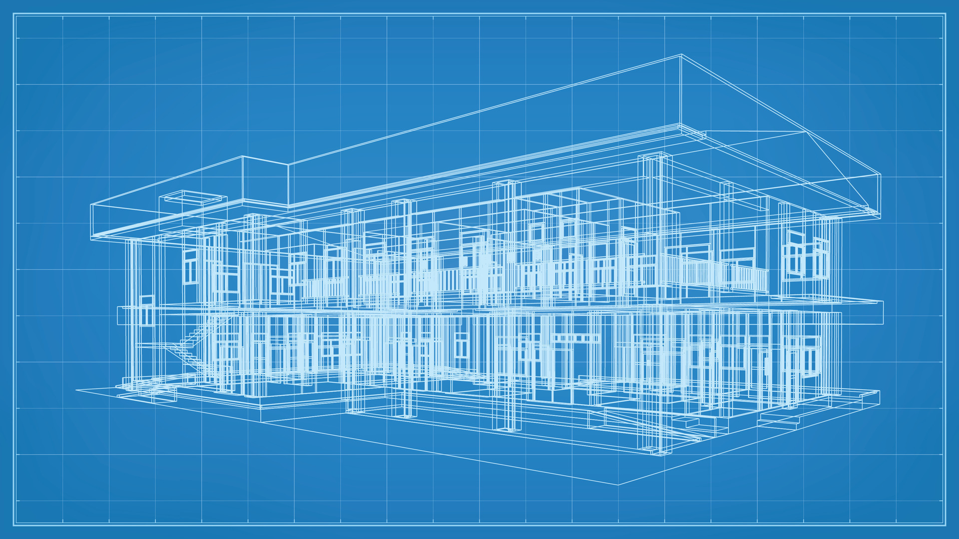 3d Perspective Render Of Wireframe Architectural Construction 3d Building Wireframe Vector