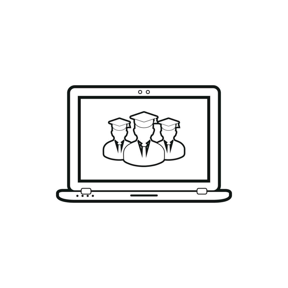 E- Learning line icon. Flat style vector. 25747116 Vector Art at Vecteezy