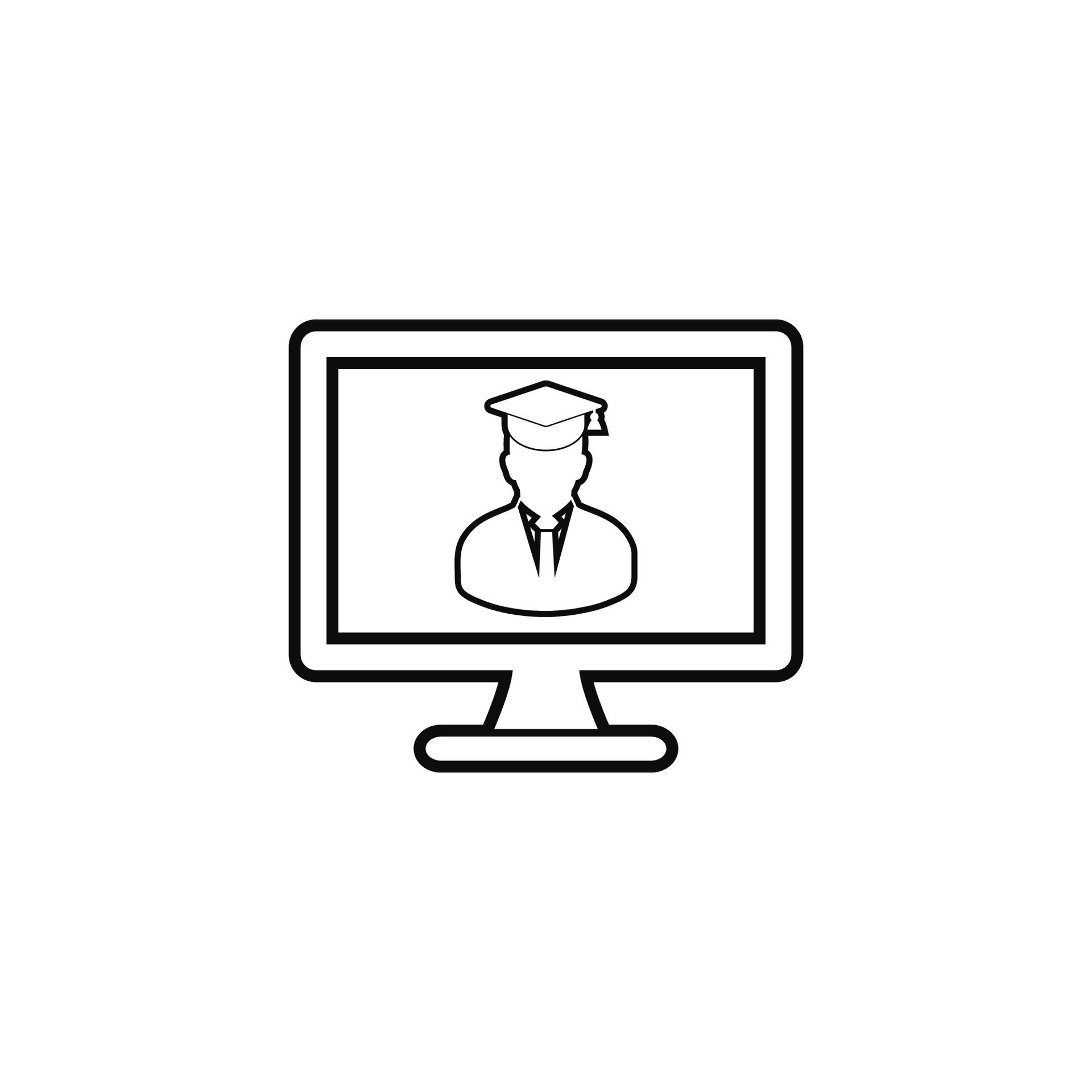 E- Learning line icon. Flat style vector. 25747131 Vector Art at Vecteezy