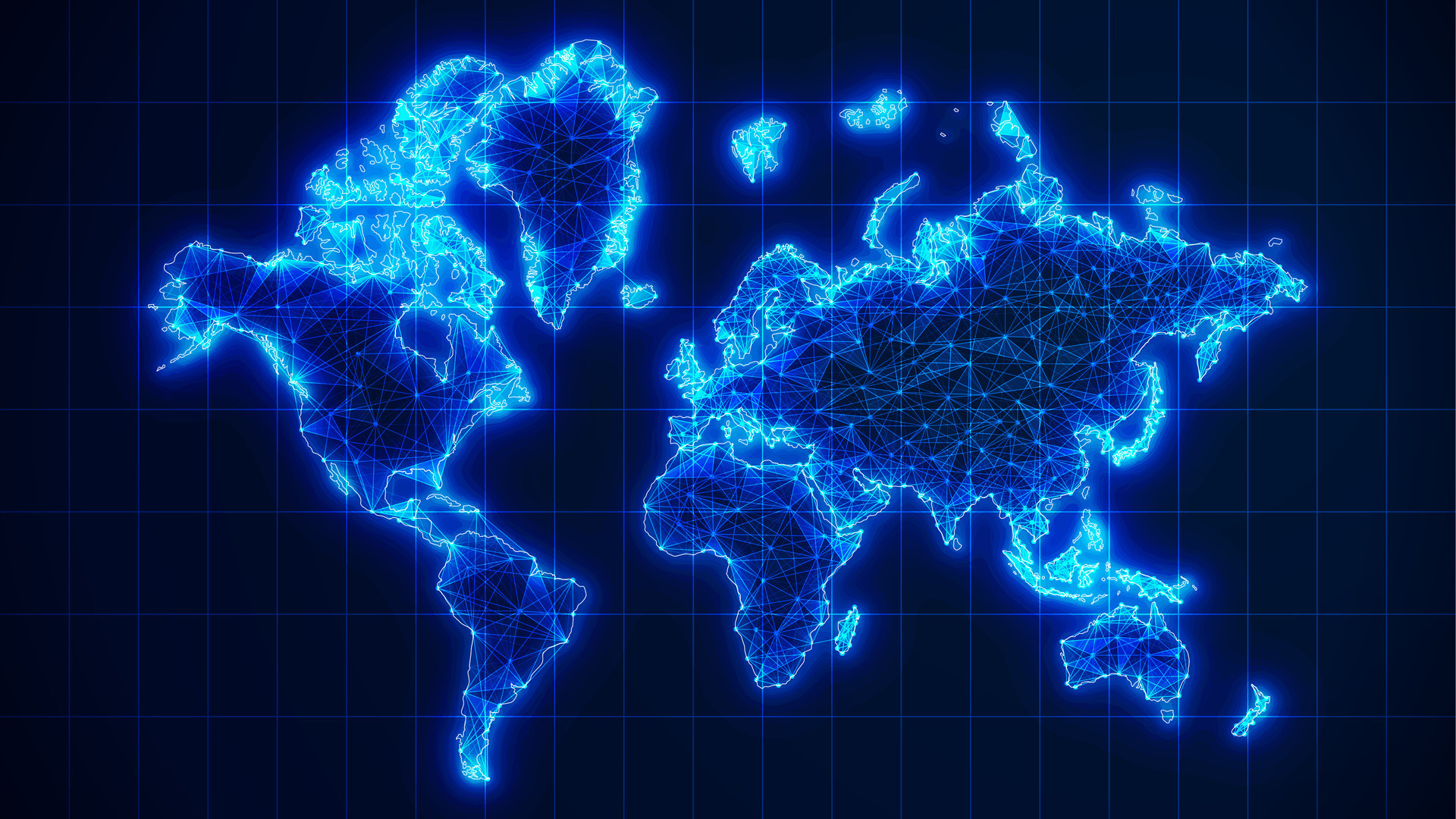 Futuristic glowing world map network connection. 3D blue earth map ... Futuristic glowing world map network connection. 3D blue earth map ...