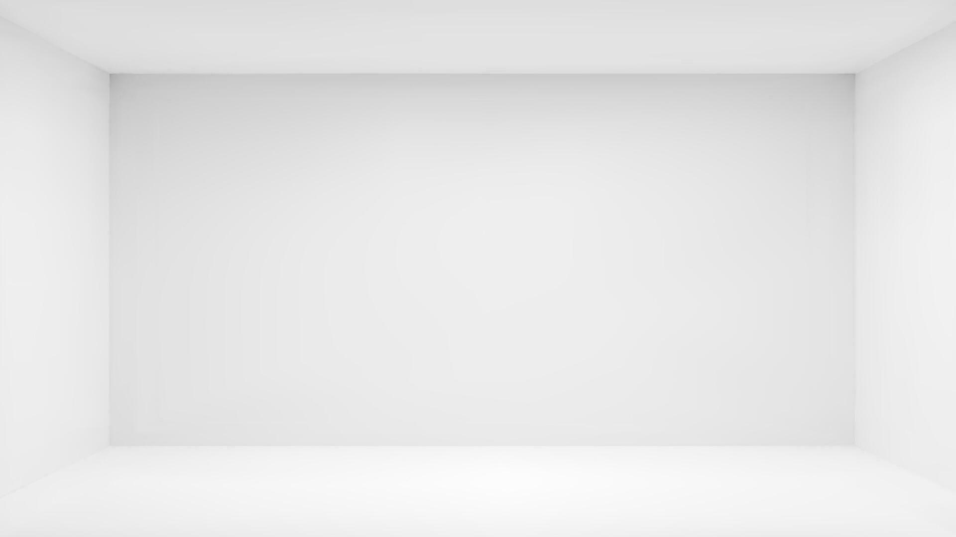 3d white empty cube box room inside vector background. Studio interior perspective inner view ...