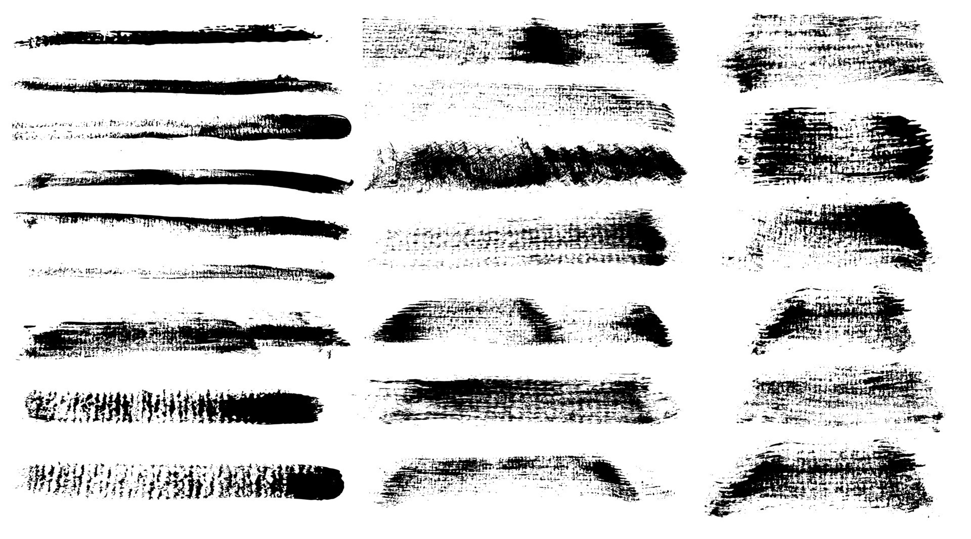 Vector set of grunge brush strokes 25754027 Vector Art at Vecteezy