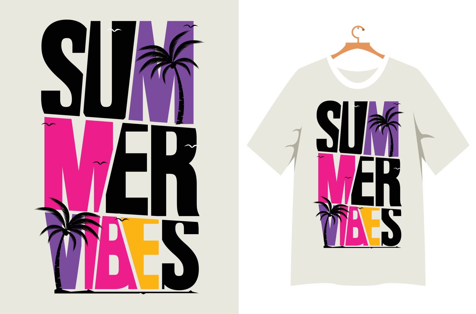 summer vibes t shirt design 25754525 Vector Art at Vecteezy