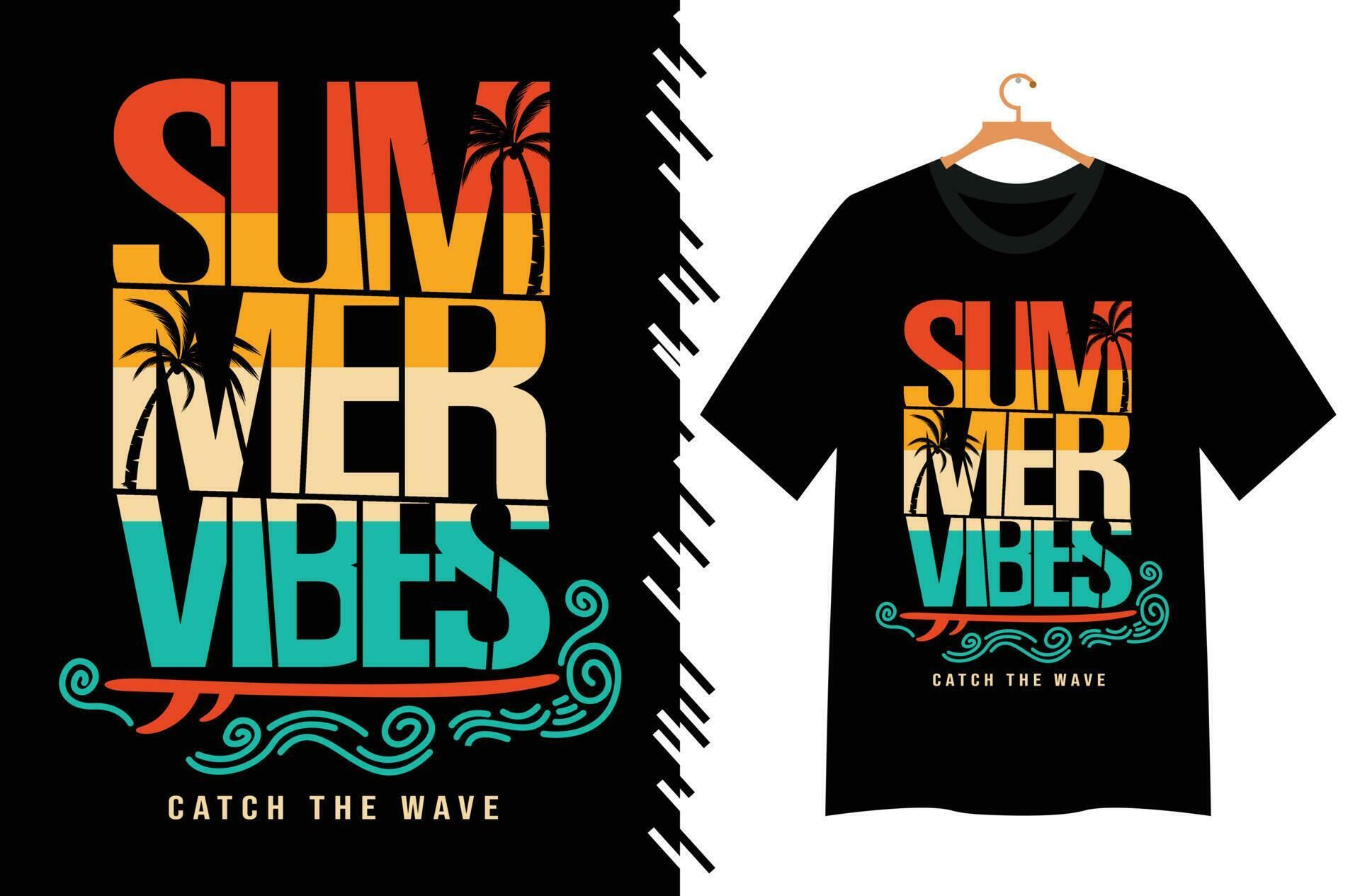 summer vibes t shirt design 25754535 Vector Art at Vecteezy