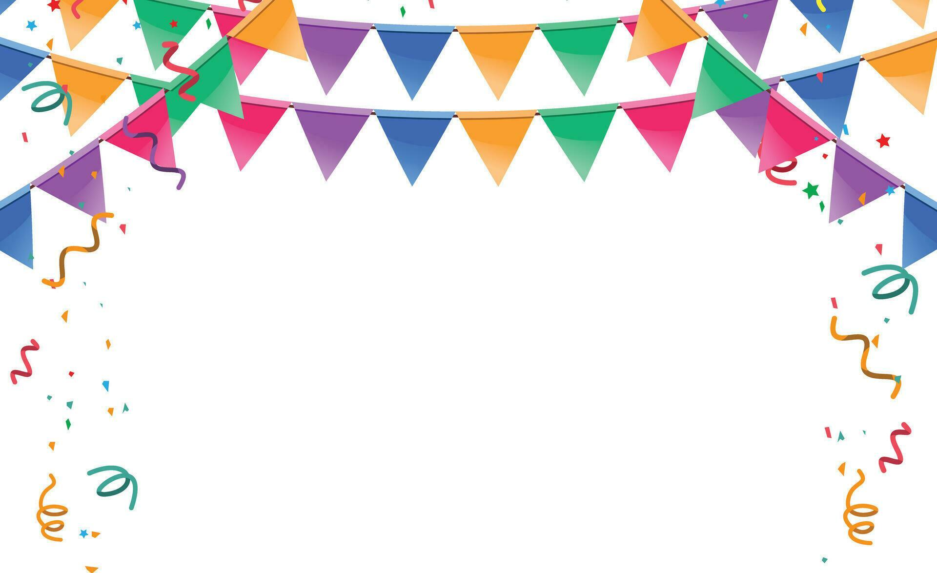 colorful happy birthday border frame with confetti 25754620 Vector Art at Vecteezy
