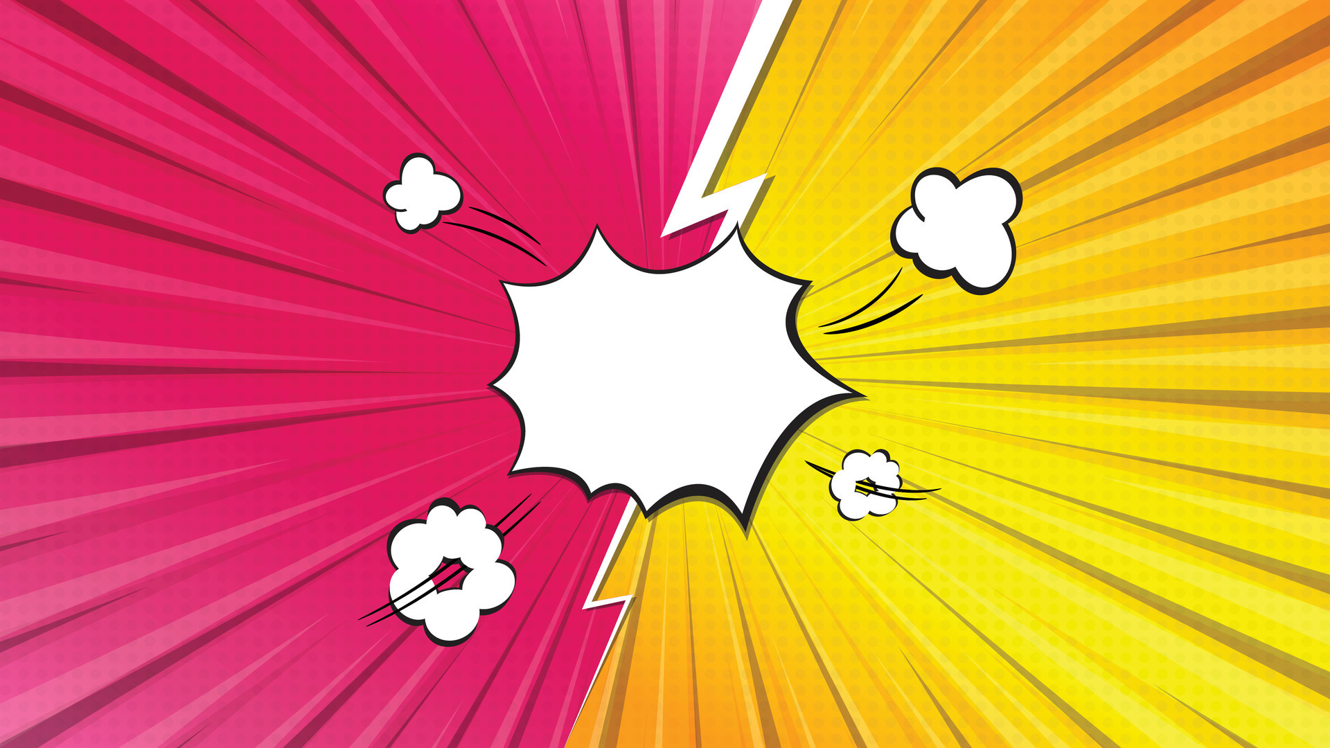 Versus Vs Comics Style Background Vertical Template Pink And Yellow