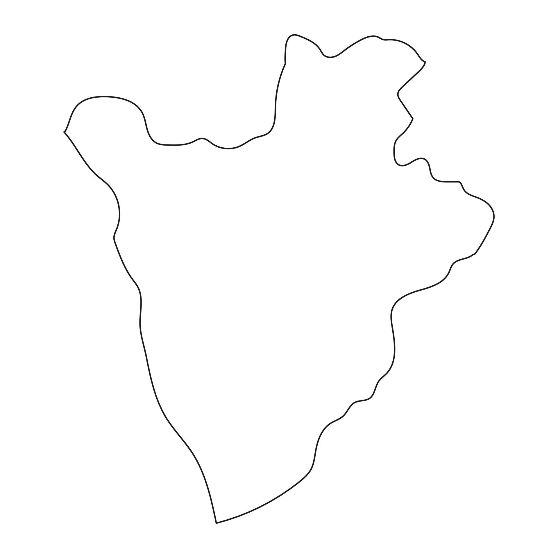Highly detailed Burundi map with borders isolated on background ... Highly detailed Burundi map with borders isolated on background ...