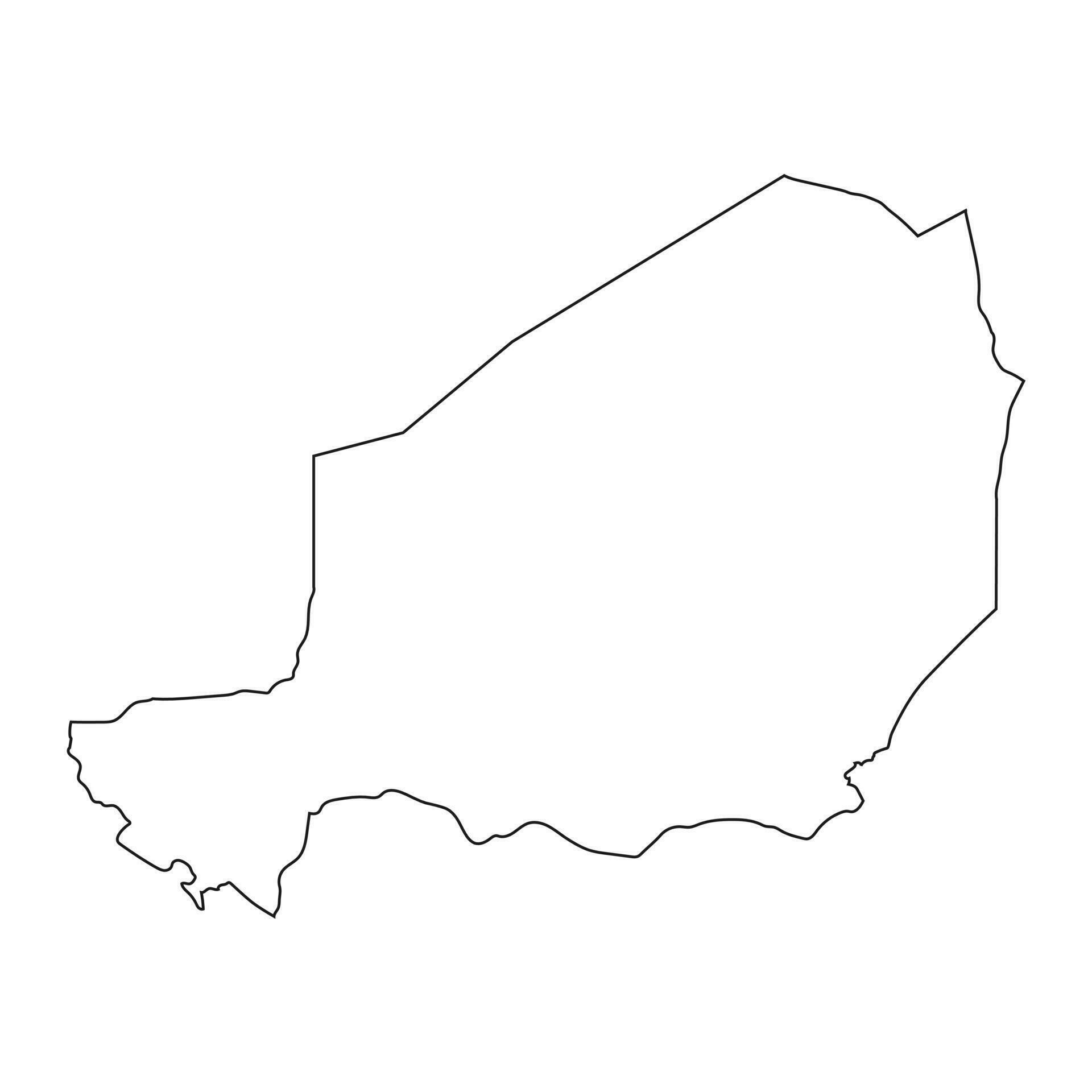 Highly detailed Niger map with borders isolated on background 25755397 ...
