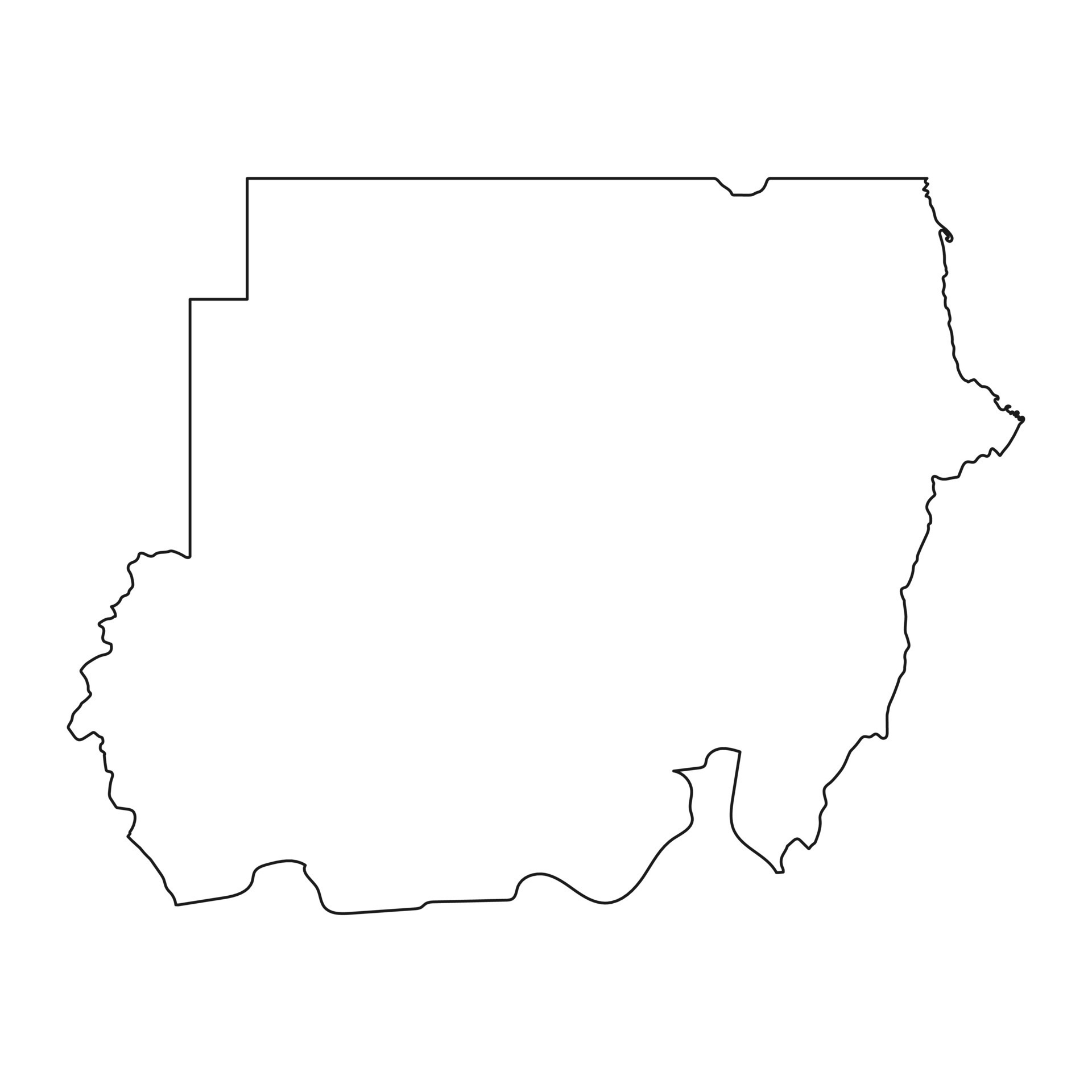 Highly detailed Sudan map with borders isolated on background 25755405 ...