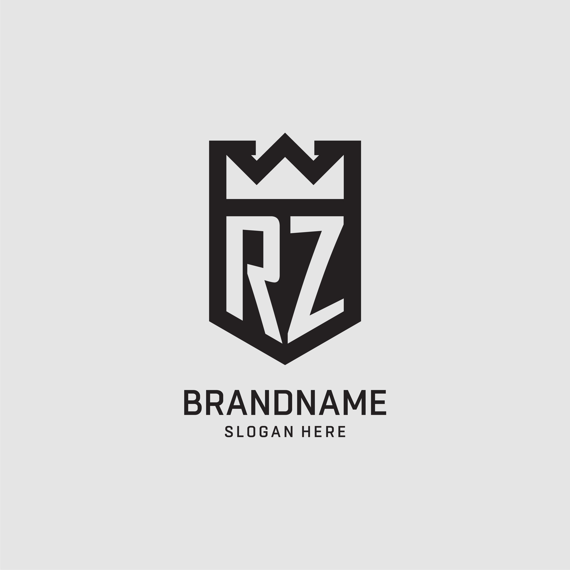 Initial RZ logo shield shape, creative esport logo design 25758777 ... Initial RZ logo shield shape, creative esport logo design 25758777 ...