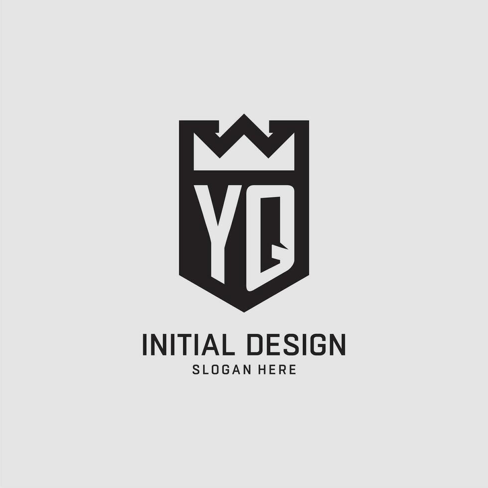 Initial YQ logo shield shape, creative esport logo design 25758948 Vector Art at Vecteezy