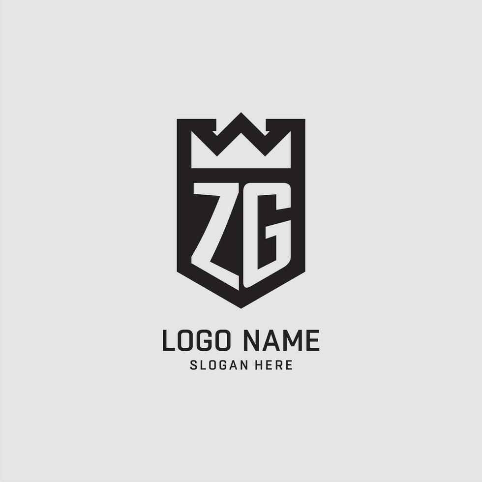 Initial ZG logo shield shape, creative esport logo design 25758968 Vector Art at Vecteezy