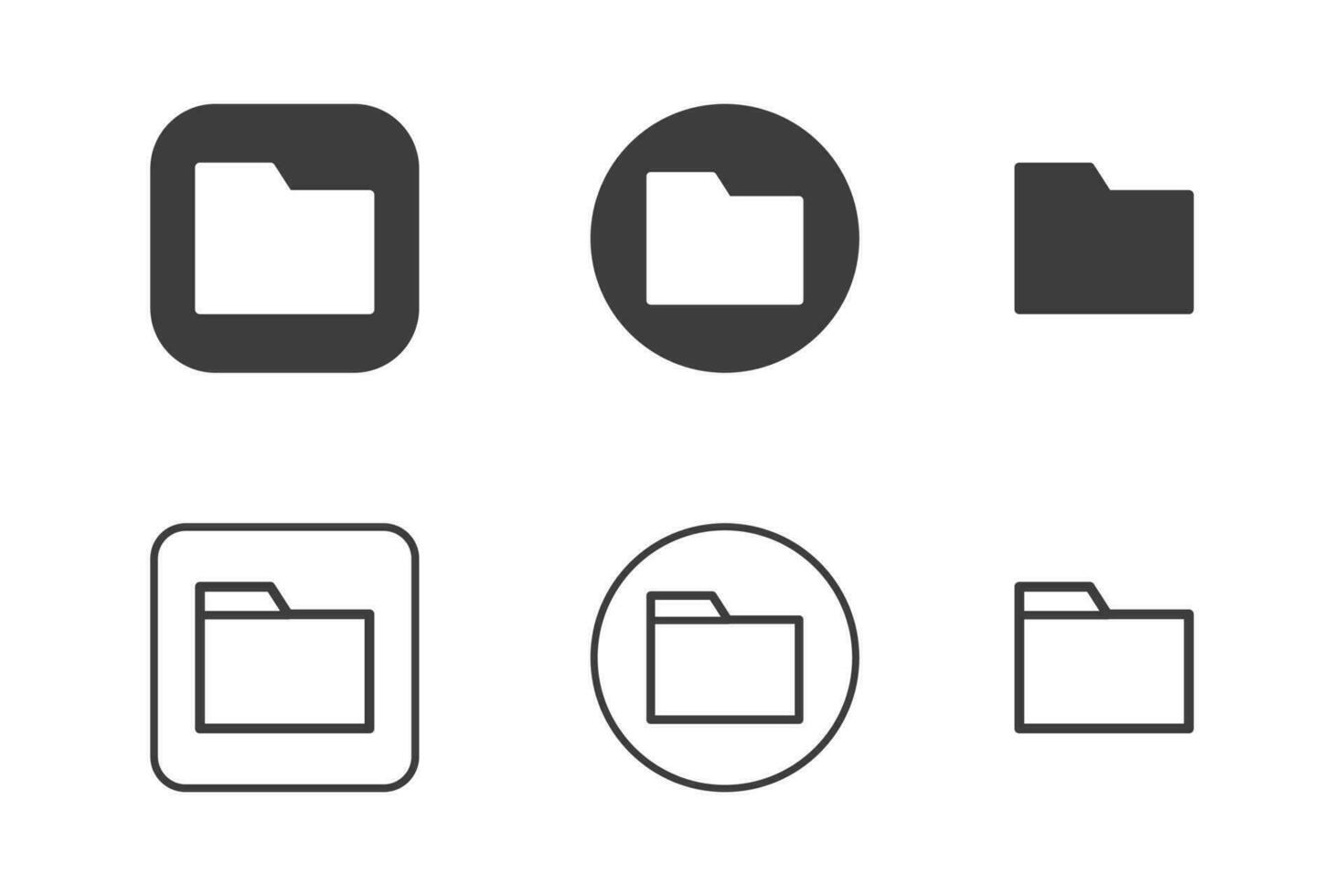 Folder icon design 6 variations. Isolated on white background. 25765487 ...