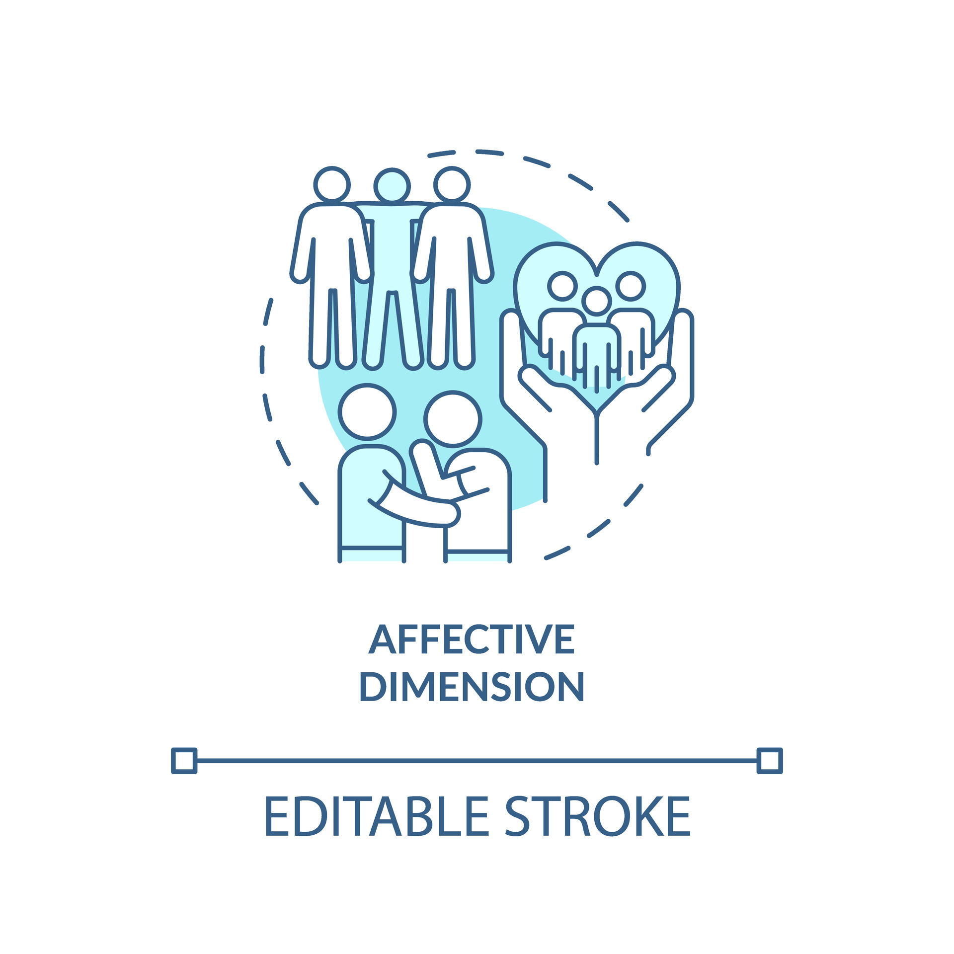 Affective dimension turquoise concept icon. SEL activity. GCED socio ... Affective dimension turquoise concept icon. SEL activity. GCED socio ...
