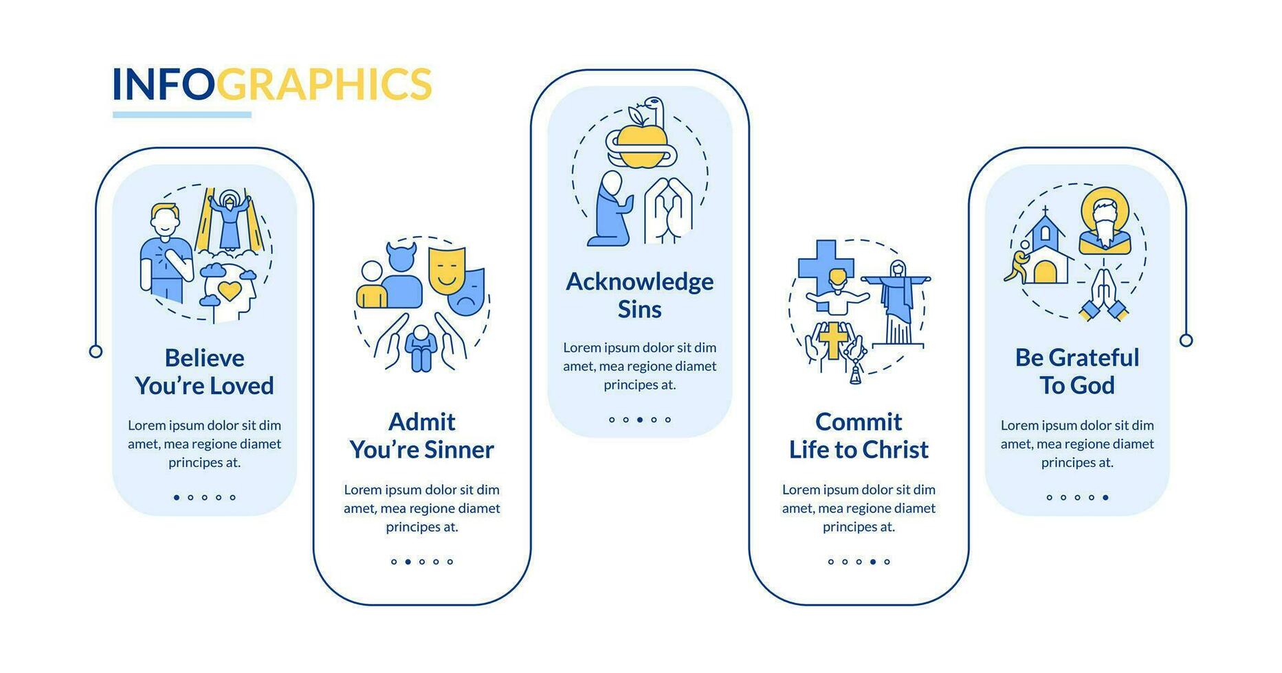 Becoming Christian Rectangle Infographic Template Faith Data