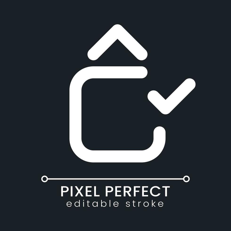 Jump animation applying pixel perfect white linear ui icon for dark theme. Add video effect ...