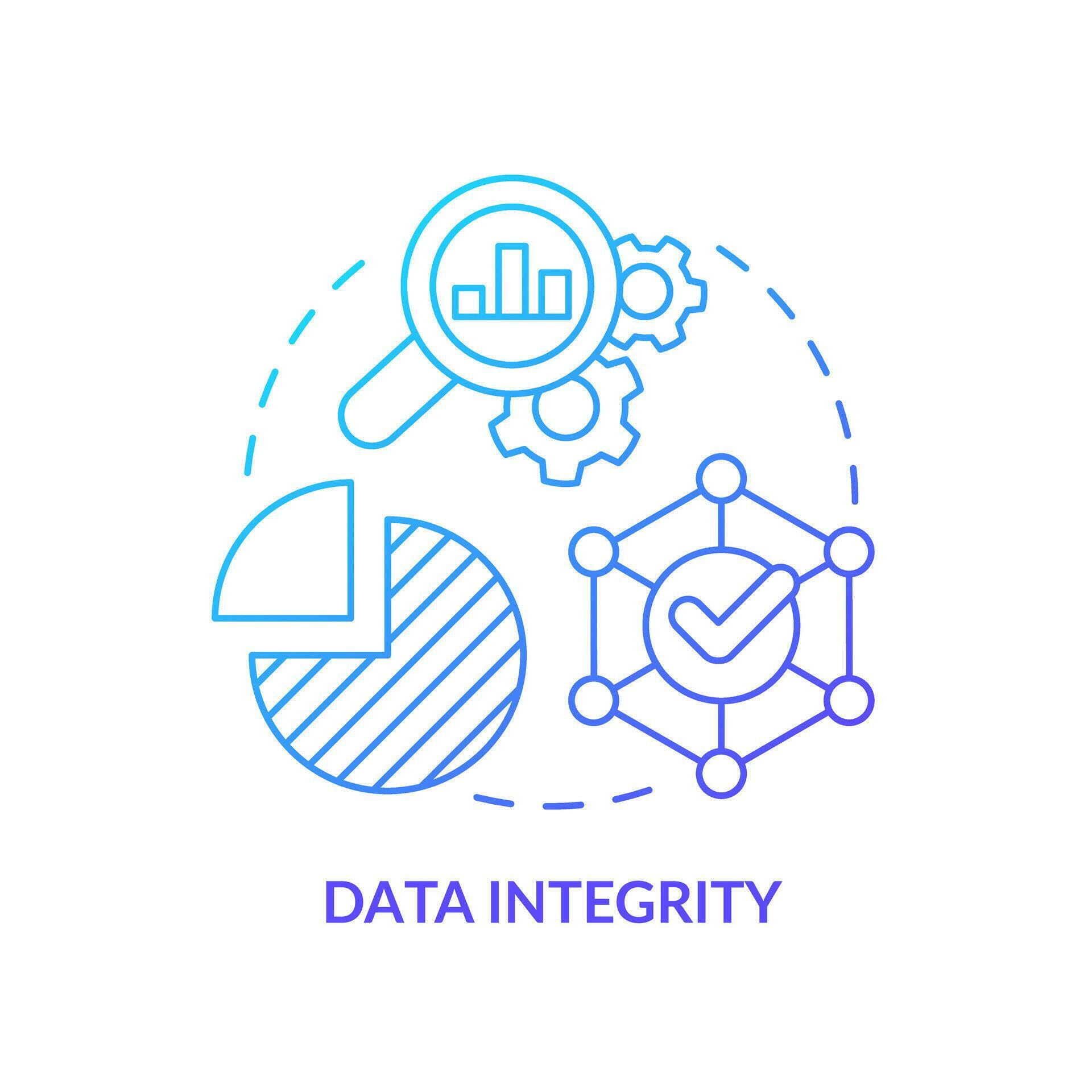 Data Integrity Blue Gradient Concept Icon Consistency Of Information