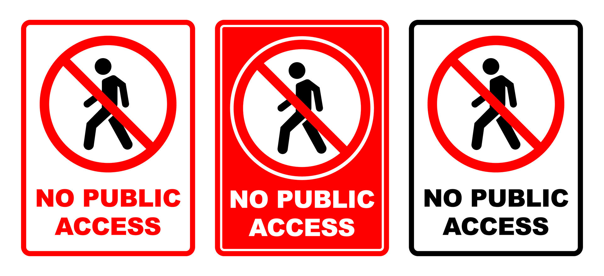no public access area prohibited safety sign printable prohibition ...