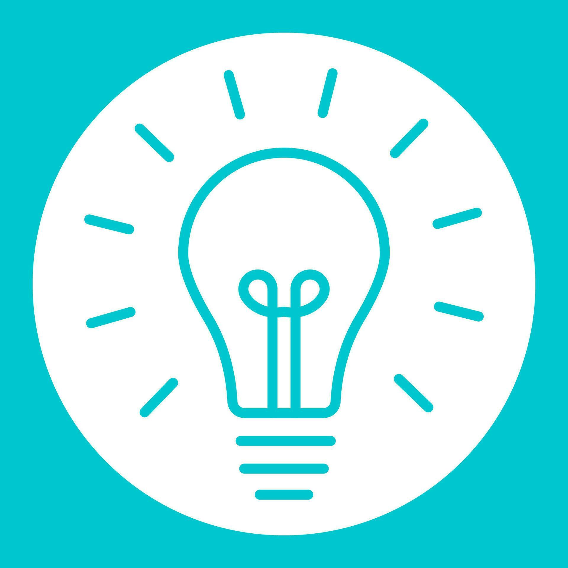 idea light bulb eureka creative thinking concept blue icon design ...