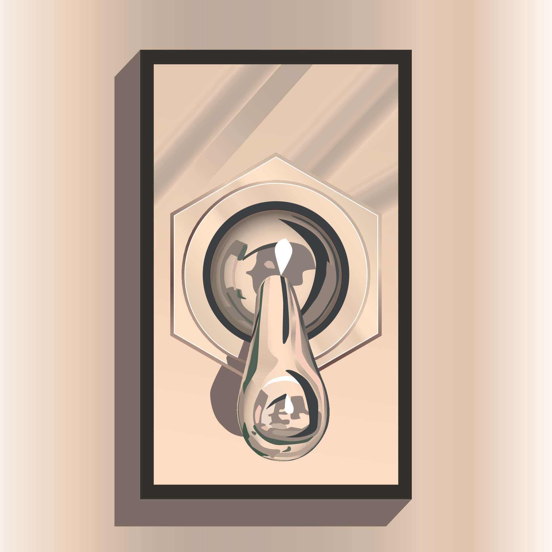 Realistic Toggle Switch In Vector Beige 25770767 Vector Art At Vecteezy