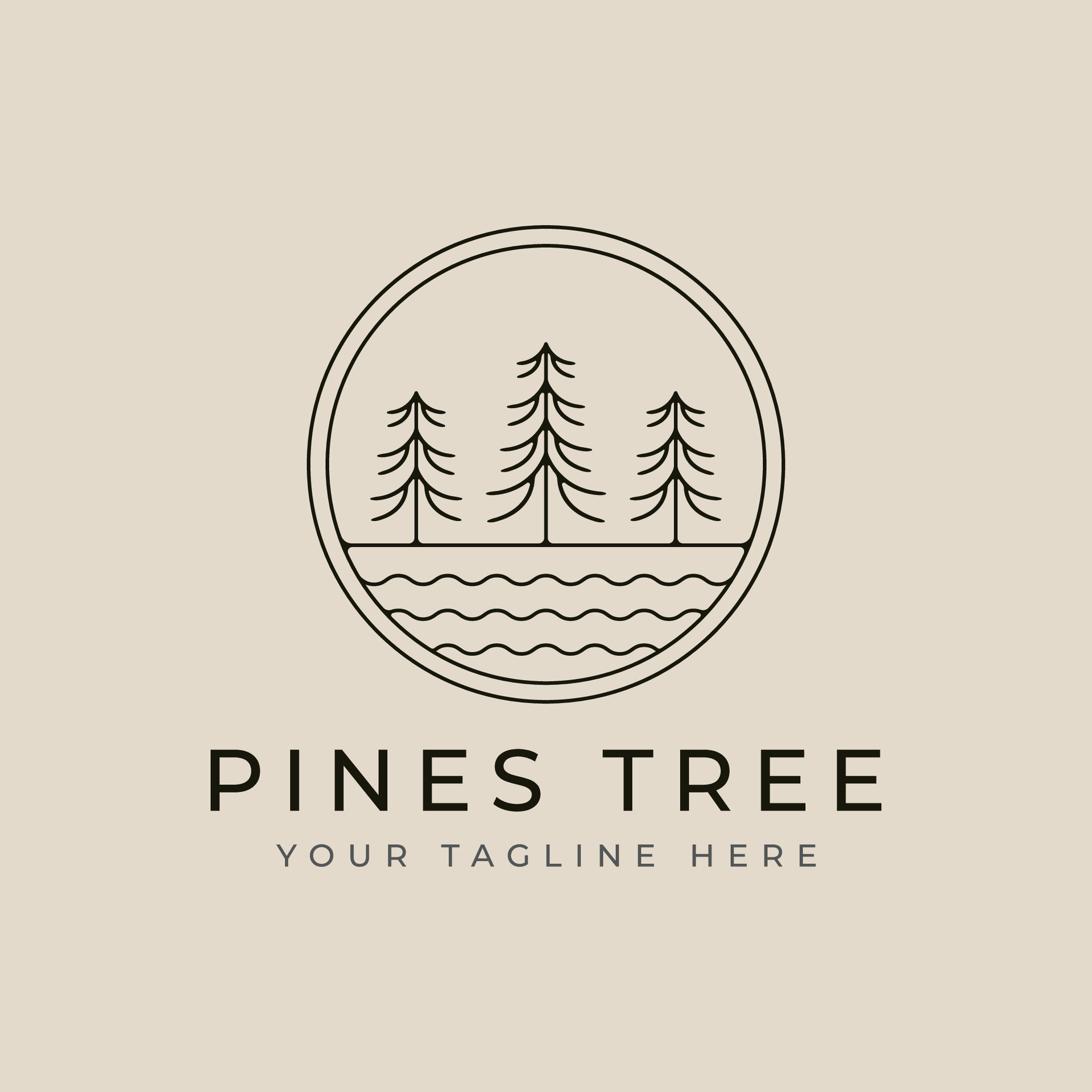 pines tree vector logo icon and symbol template illustration graphic ...