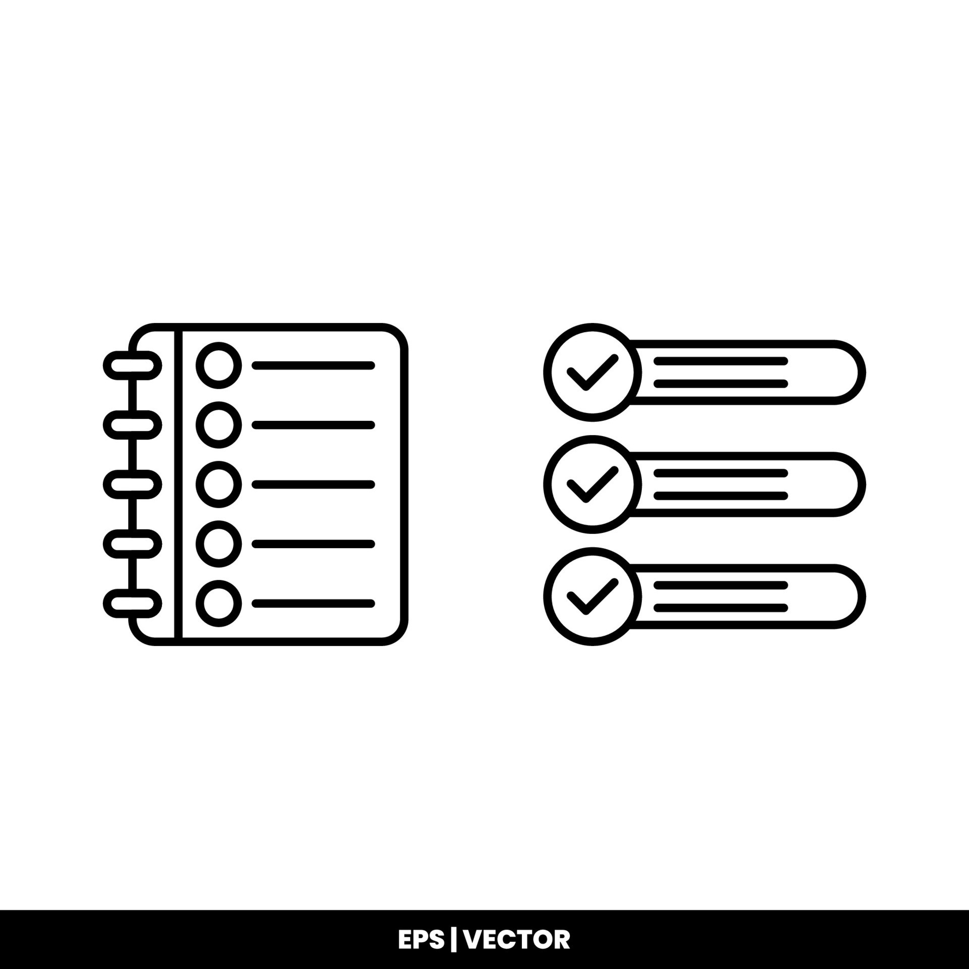 Vector icon clipboard. Task line icon symbol vector illustration ...