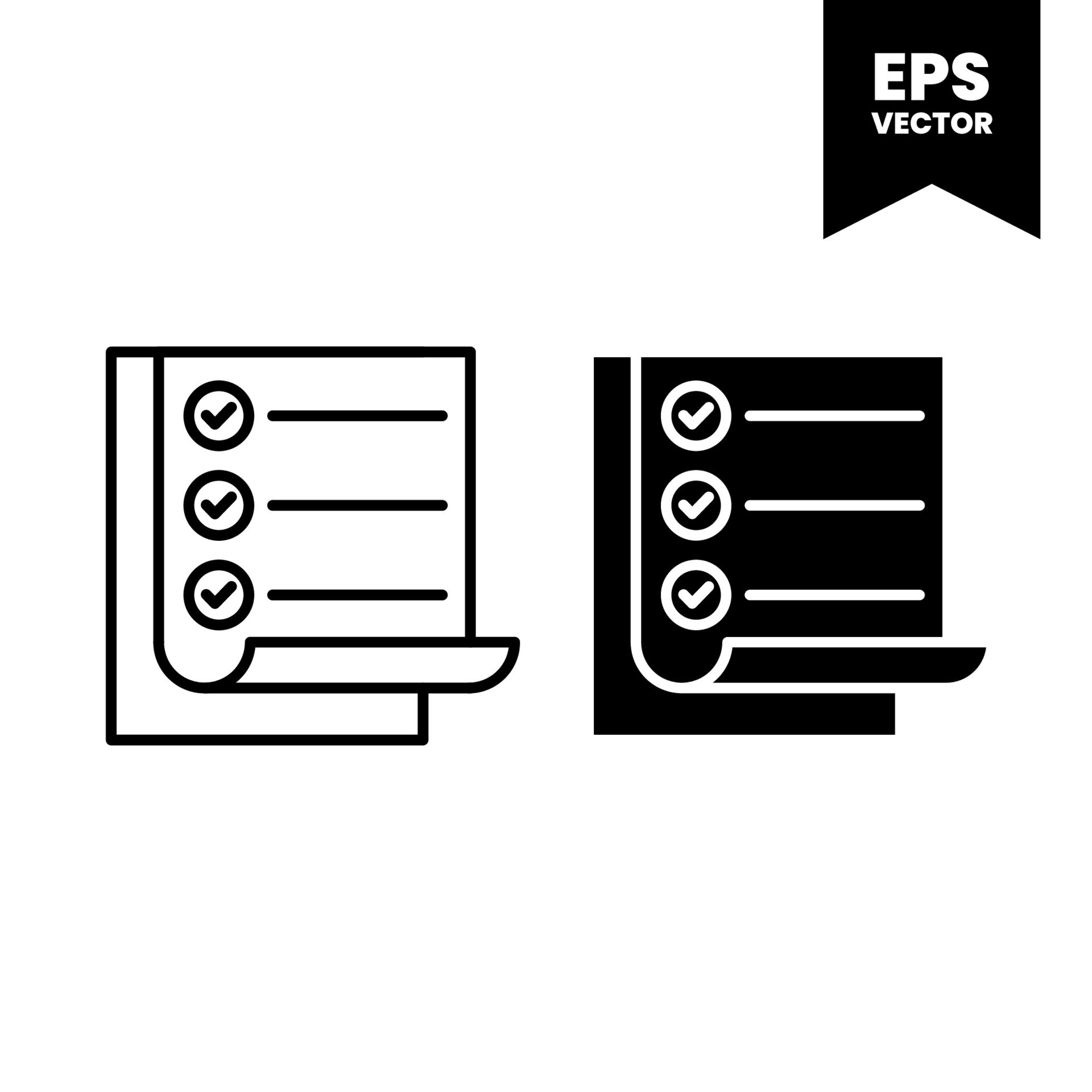 Vector icon clipboard. Task line icon symbol vector illustration ...