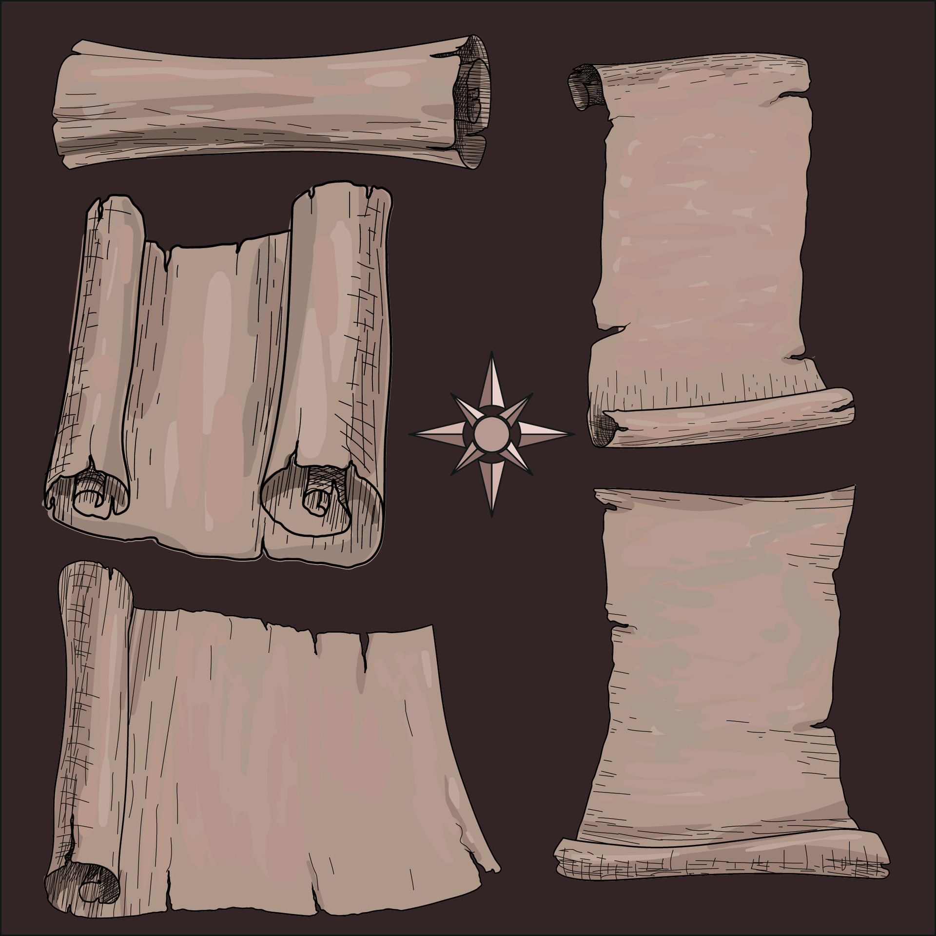 Old Paper Texture Scroll