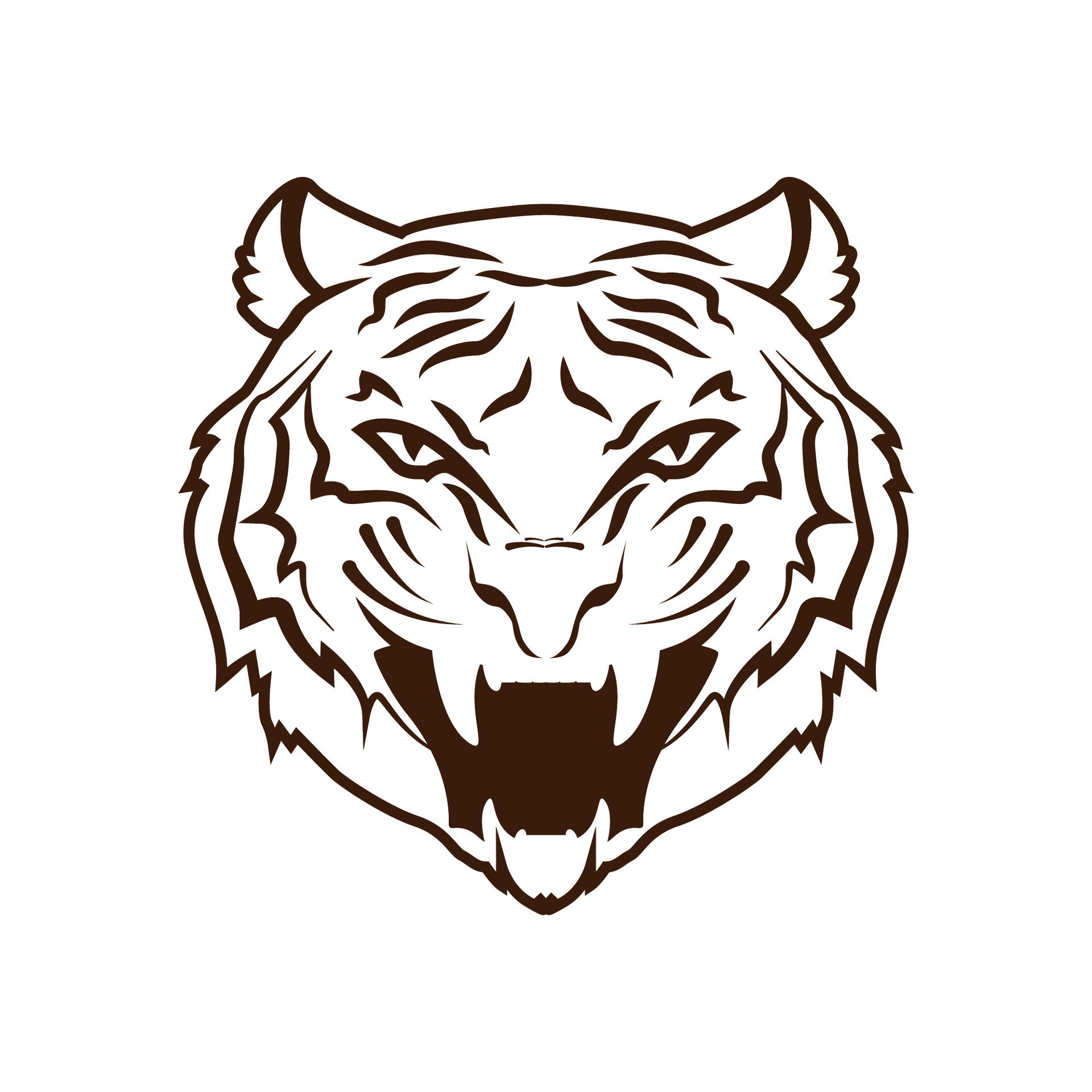 Tiger Profile Drawing