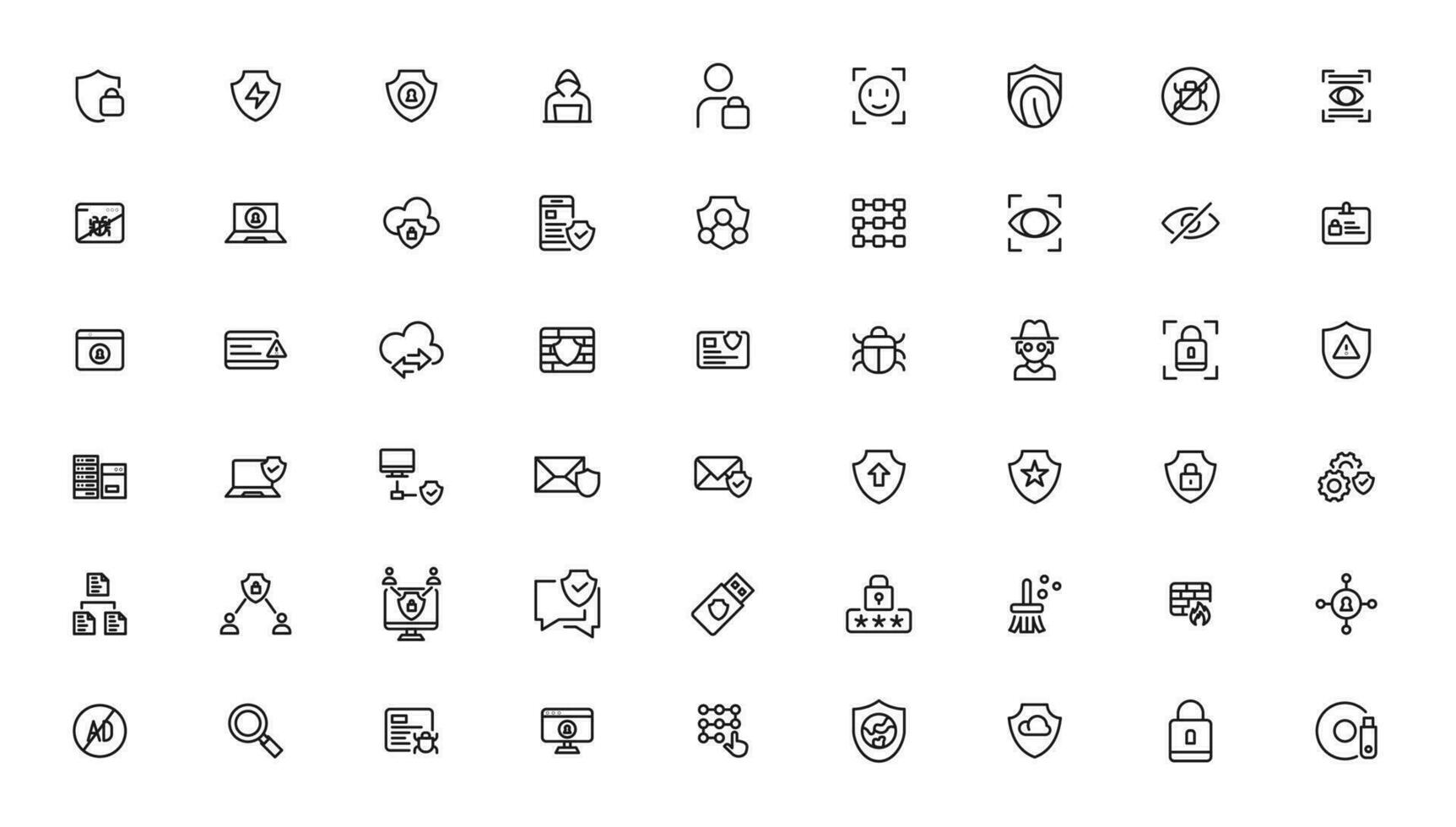 Security Icon Set Containing Secured Payment Encryption Safety