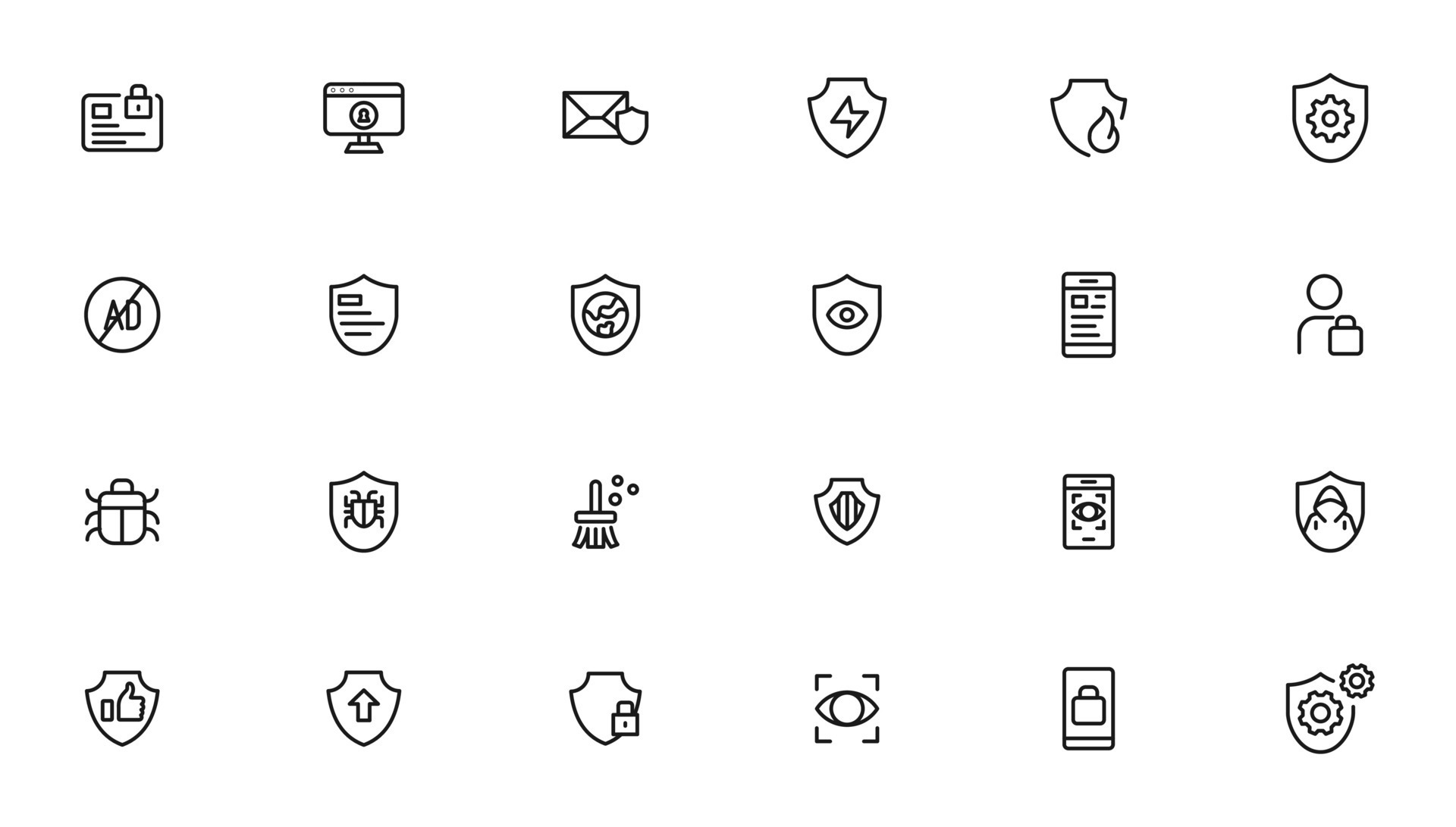 Security Icon Set Containing Secured Payment Encryption Safety Insurance Data Protection