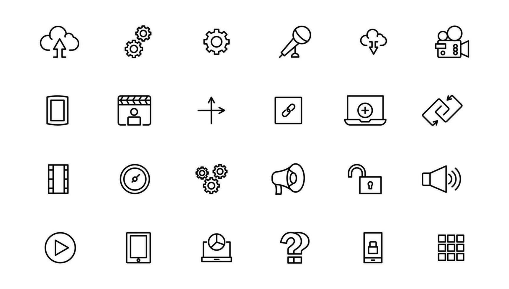 Project management icon collection. Time management and planning ...