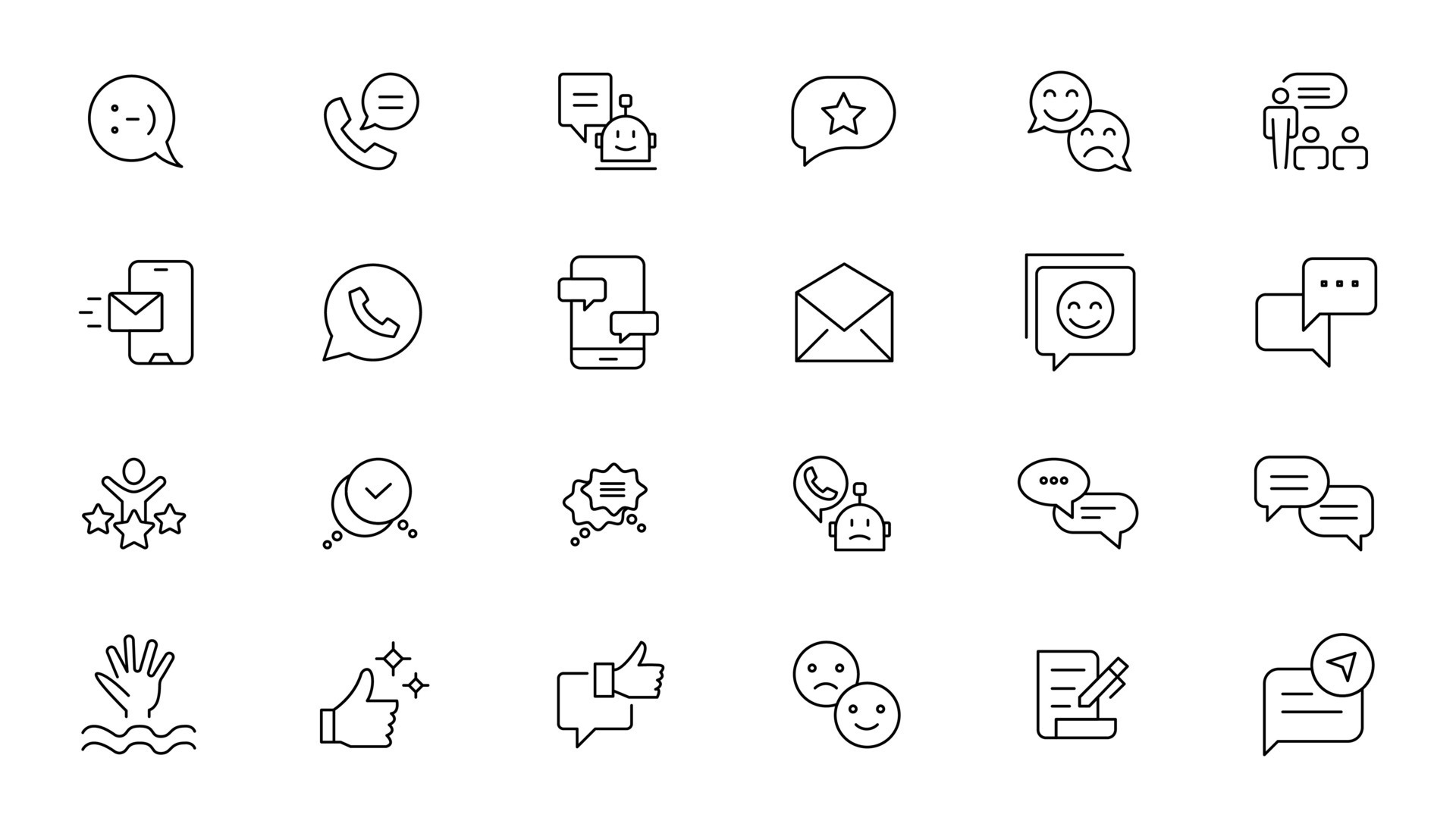Customer Service And Support Outline Icon Collection Thin Line Set Contains Such Icons As