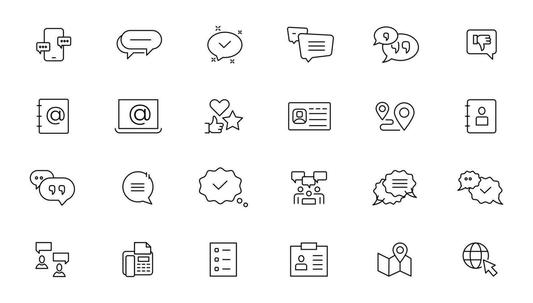 Customer Service and Support - Outline Icon Collection. Thin Line Set contains such Icons as ...