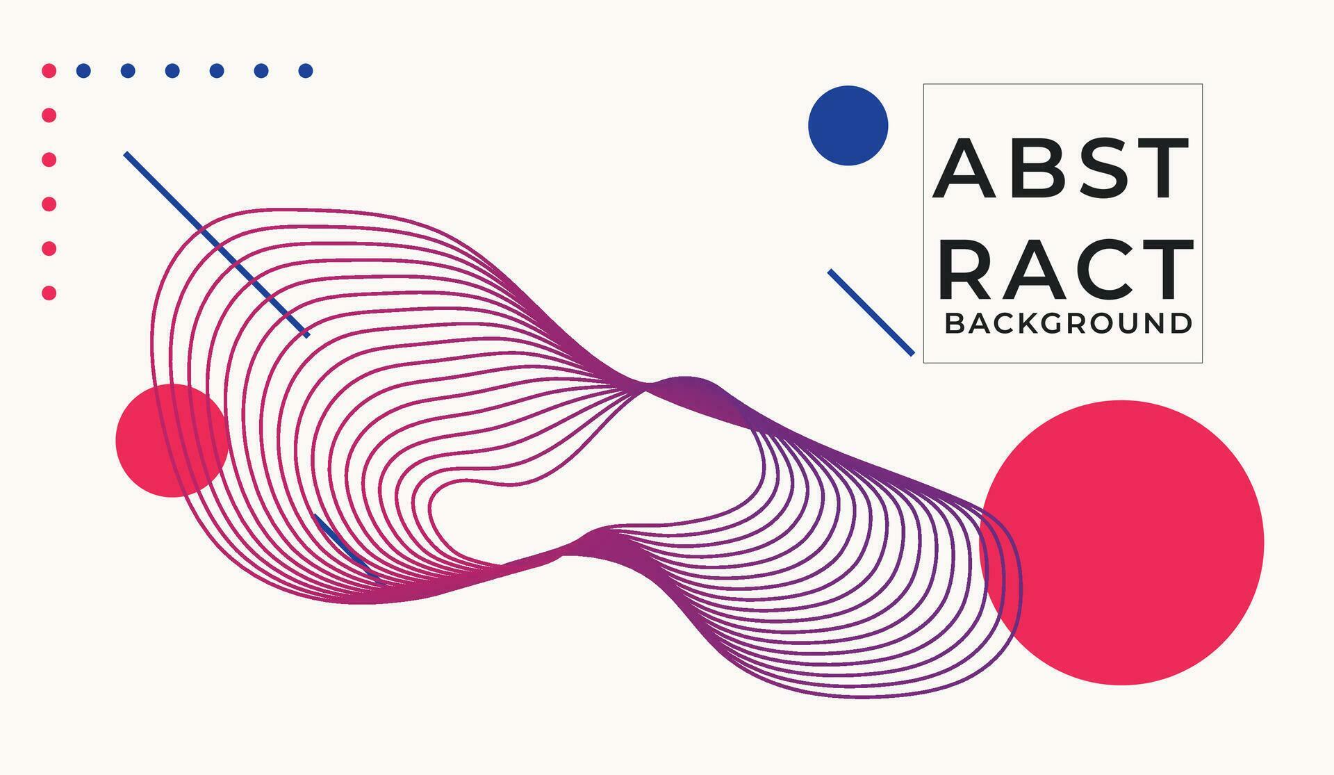 Abstract Background With Dynamic Linear Waves Vector Illustration In Flat Minimalistic Style