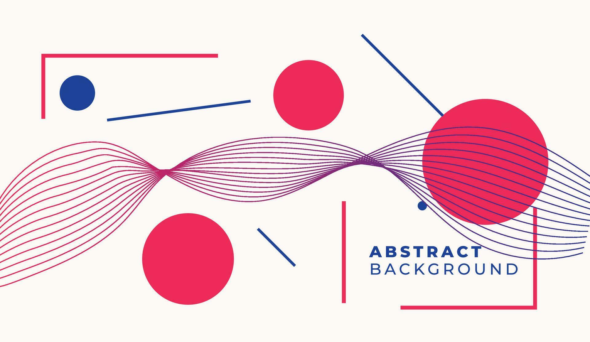 Abstract Background With Dynamic Linear Waves Vector Illustration In Flat Minimalistic Style