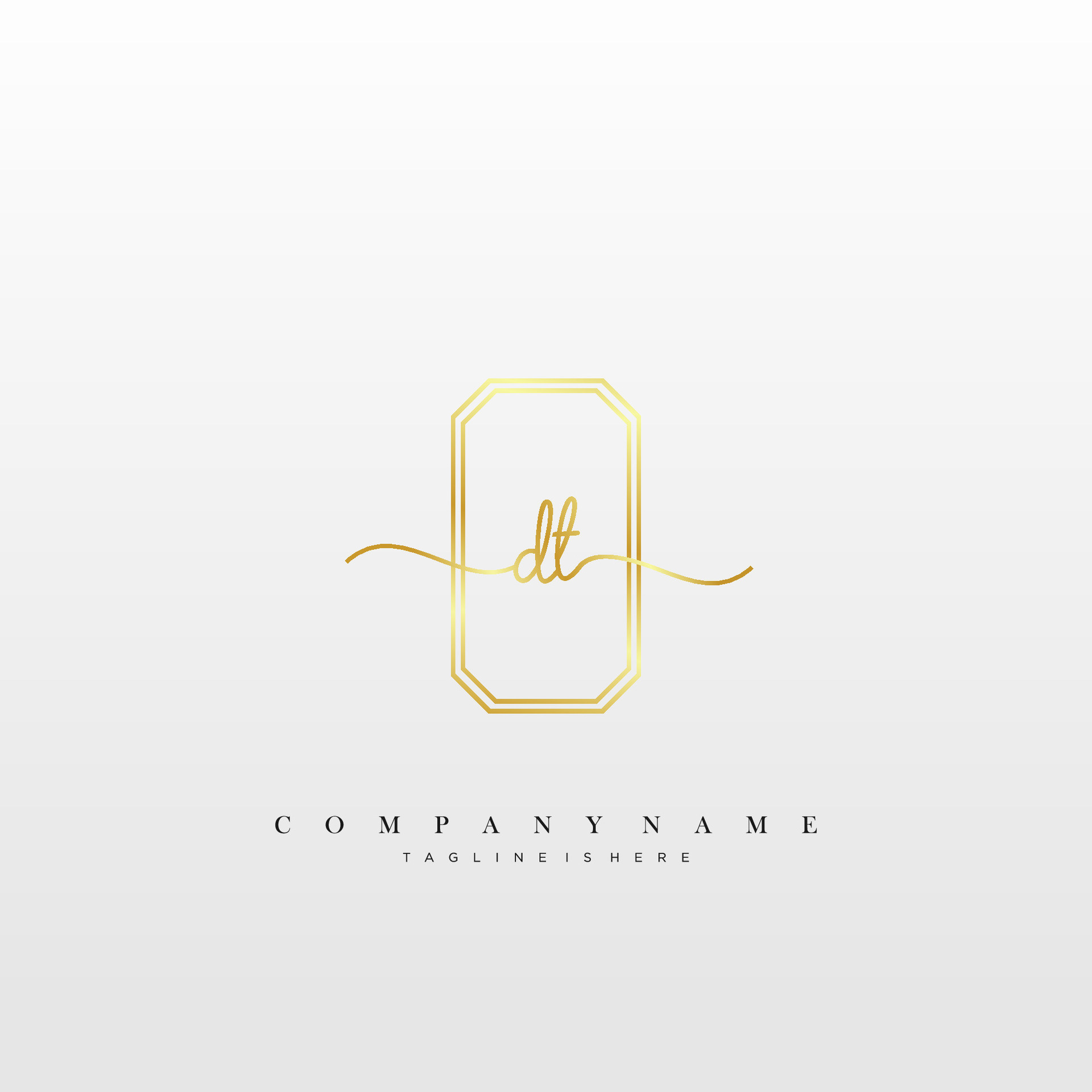 DT Initial handwriting minimalist geometric logo template vector ... DT Initial handwriting minimalist geometric logo template vector ...