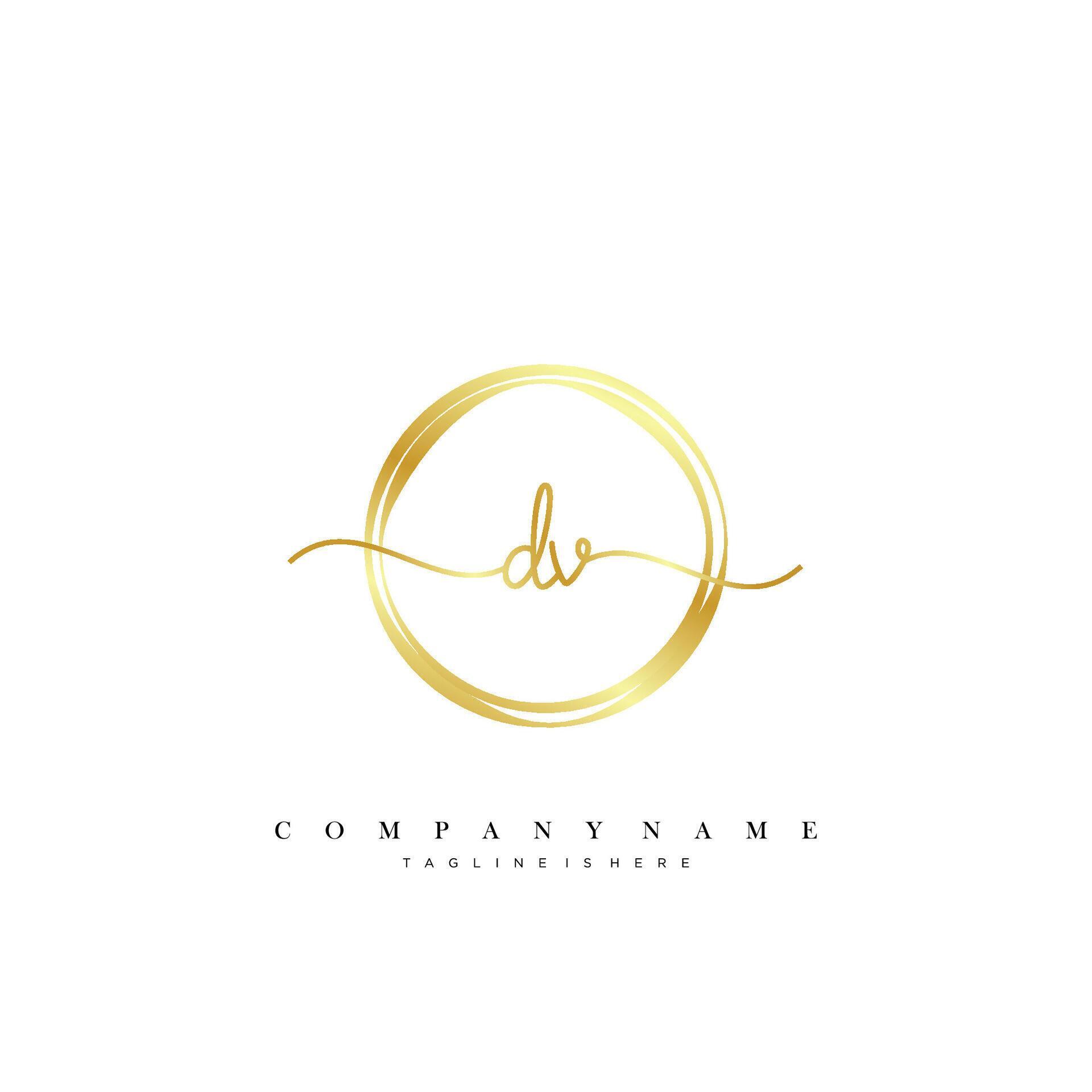 DV Initial handwriting minimalist geometric logo template vector ... DV Initial handwriting minimalist geometric logo template vector ...
