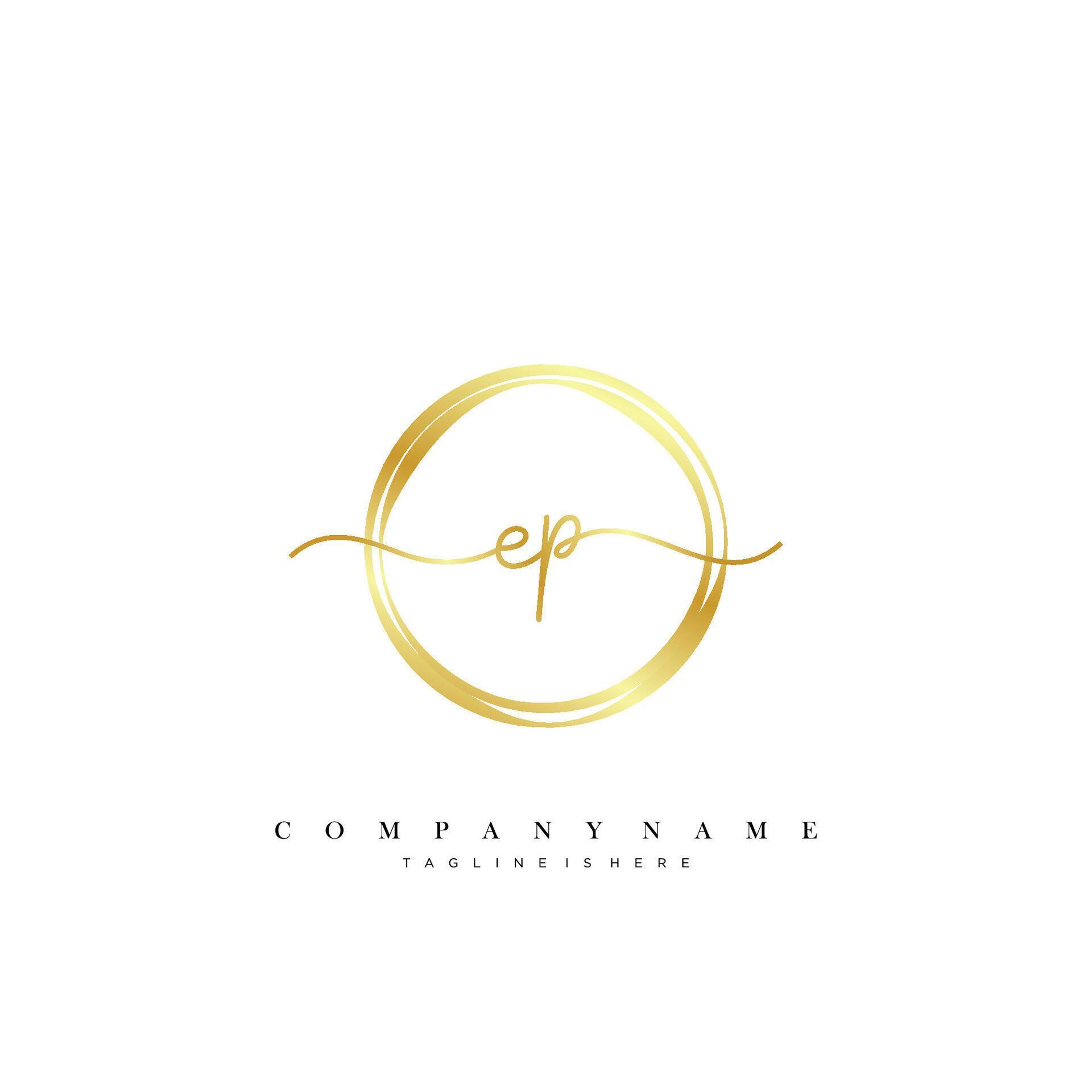 EP Initial handwriting minimalist geometric logo template vector ... EP Initial handwriting minimalist geometric logo template vector ...