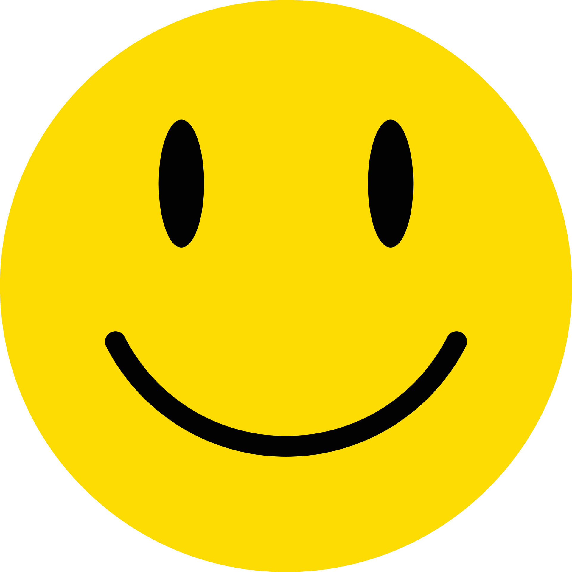 yellow smile emoji icon vector . Yellow happy face icon with smile ...