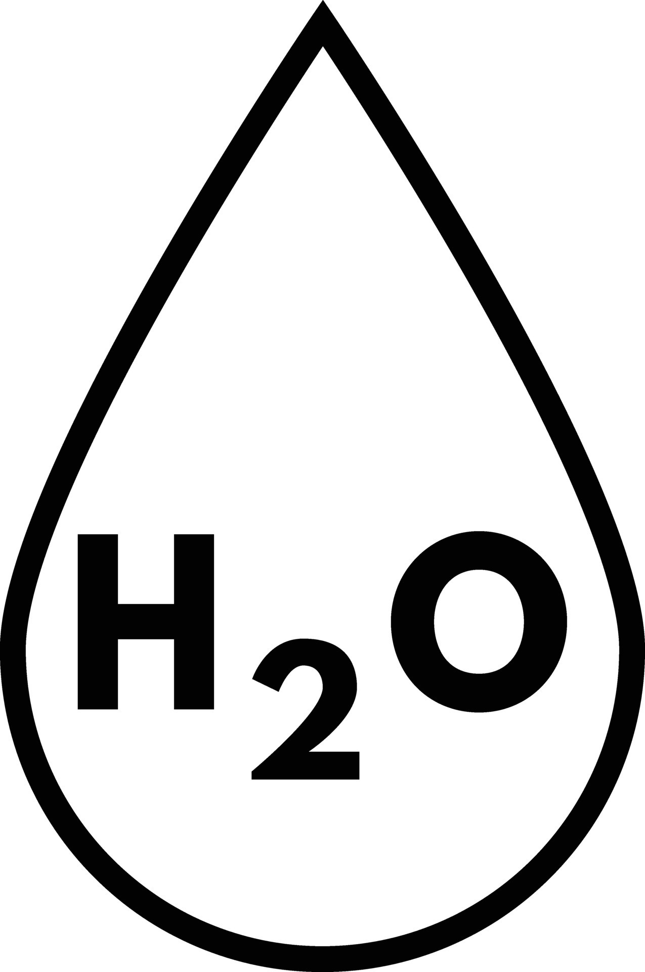 H2O Water drop icon vector line art design. Aqua symbol. Water icon ... H2O Water drop icon vector line art design. Aqua symbol. Water icon ...