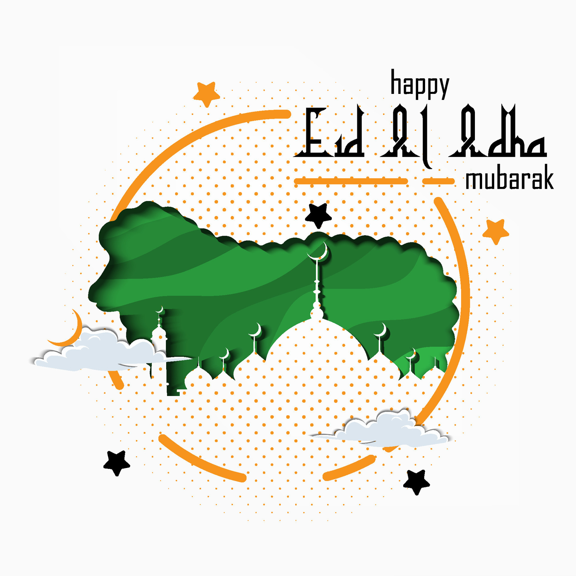 Eid Adha Mubarak Greeting Islamic Illustration Background Vector Design 25782109 Vector Art At
