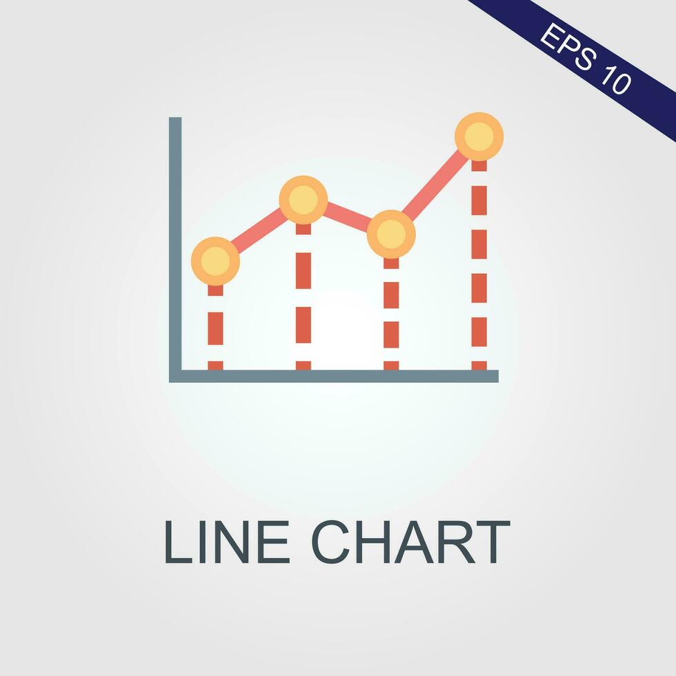 line chart flat icons eps file 25782225 Vector Art at Vecteezy