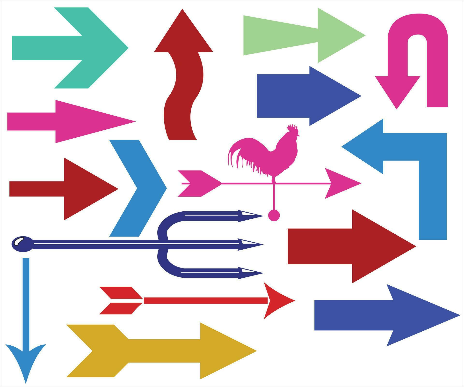 Arrows Big Black Set Icons Arrow Icon Arrow Vector Collection Arrow Cursor Modern Simple