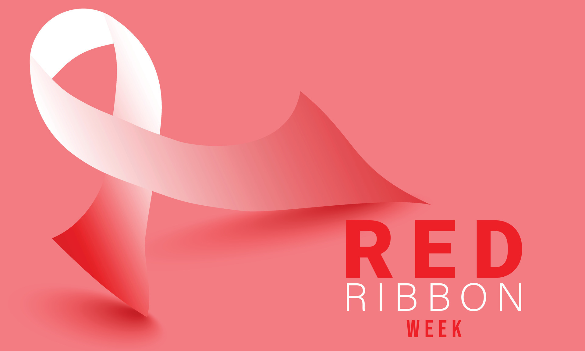 Red Ribbon week. background, banner, card, poster, template. Vector ...