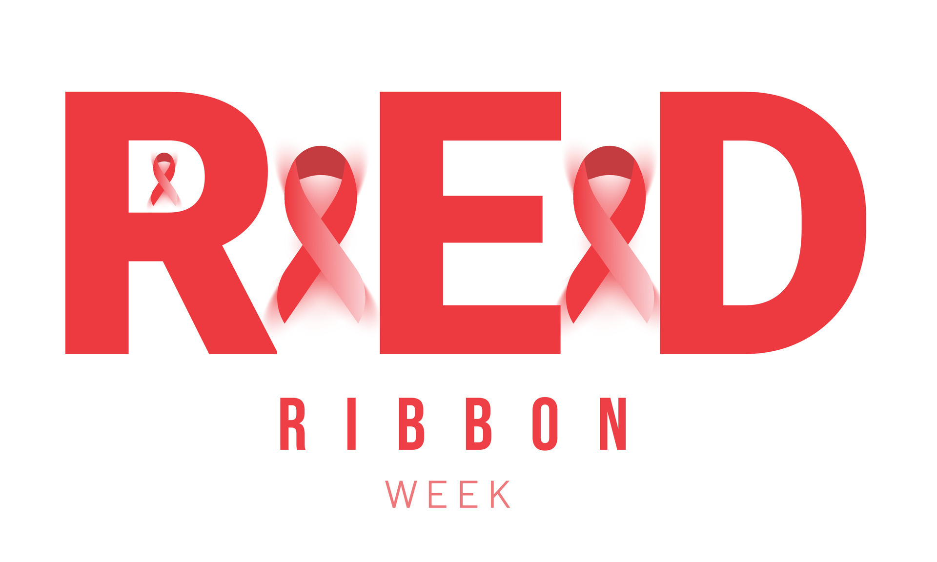 Red Ribbon week. background, banner, card, poster, template. Vector ...