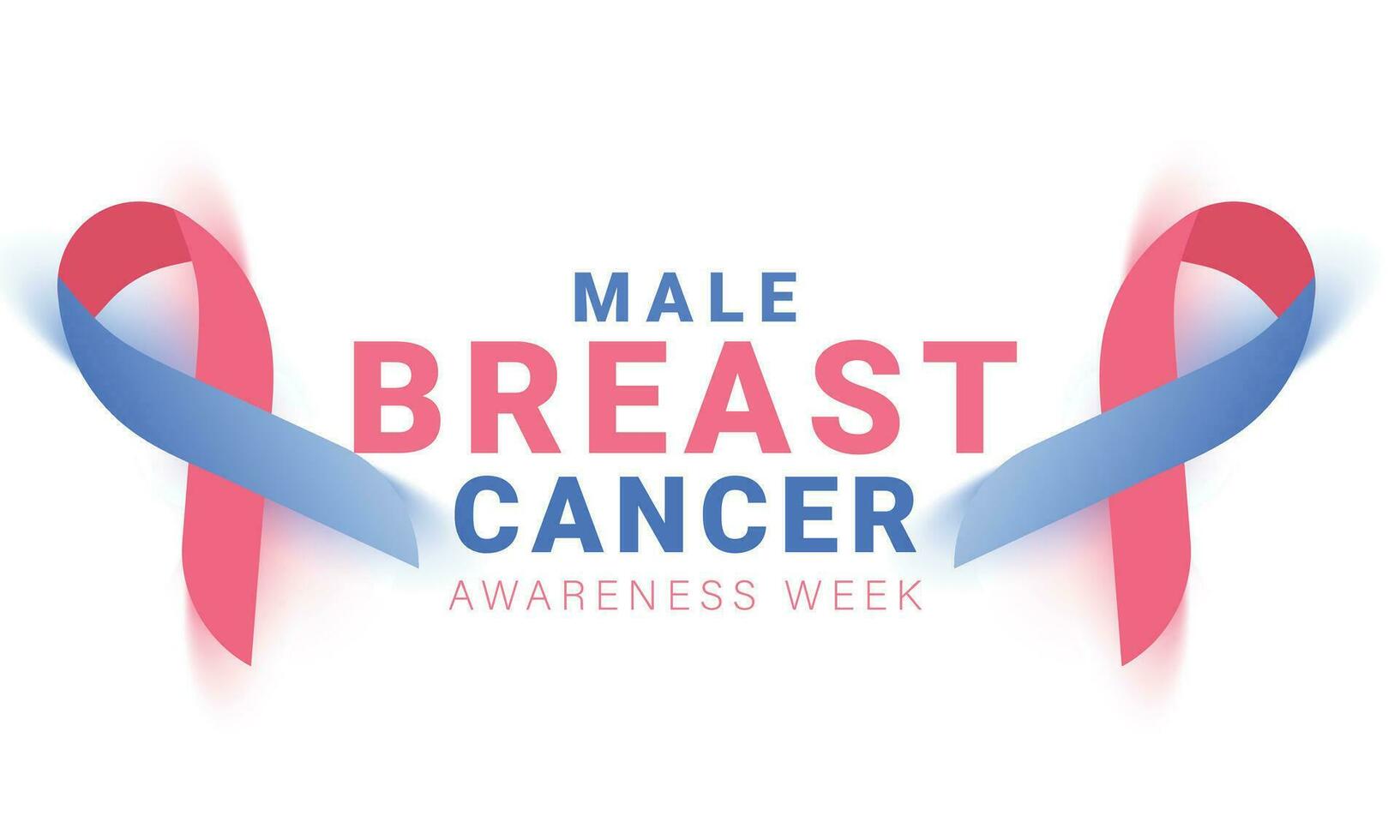 Male Breast Cancer Awareness Week Background Banner Card Poster