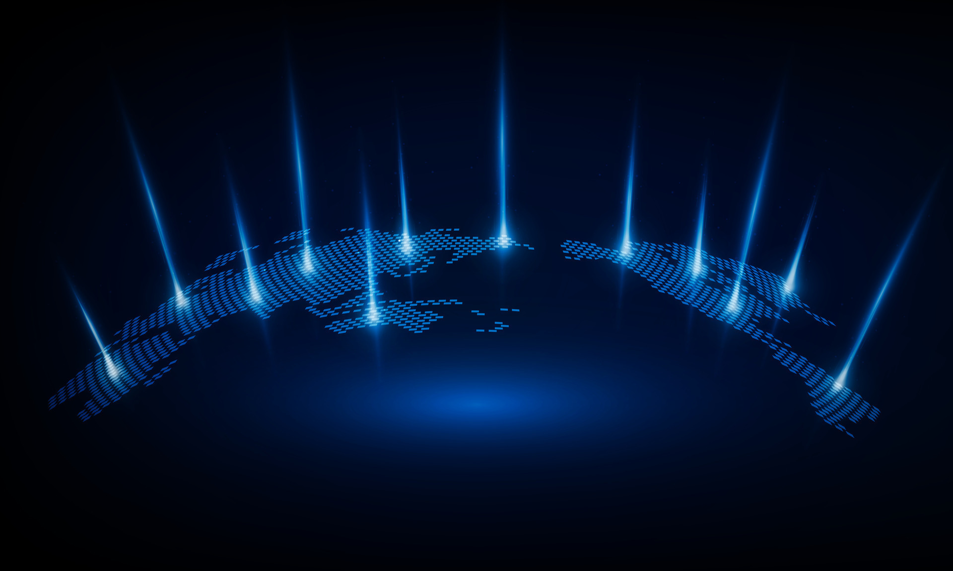 Abstract a scanning stream of binary code numbers on the monitor are the computer matrix of ...